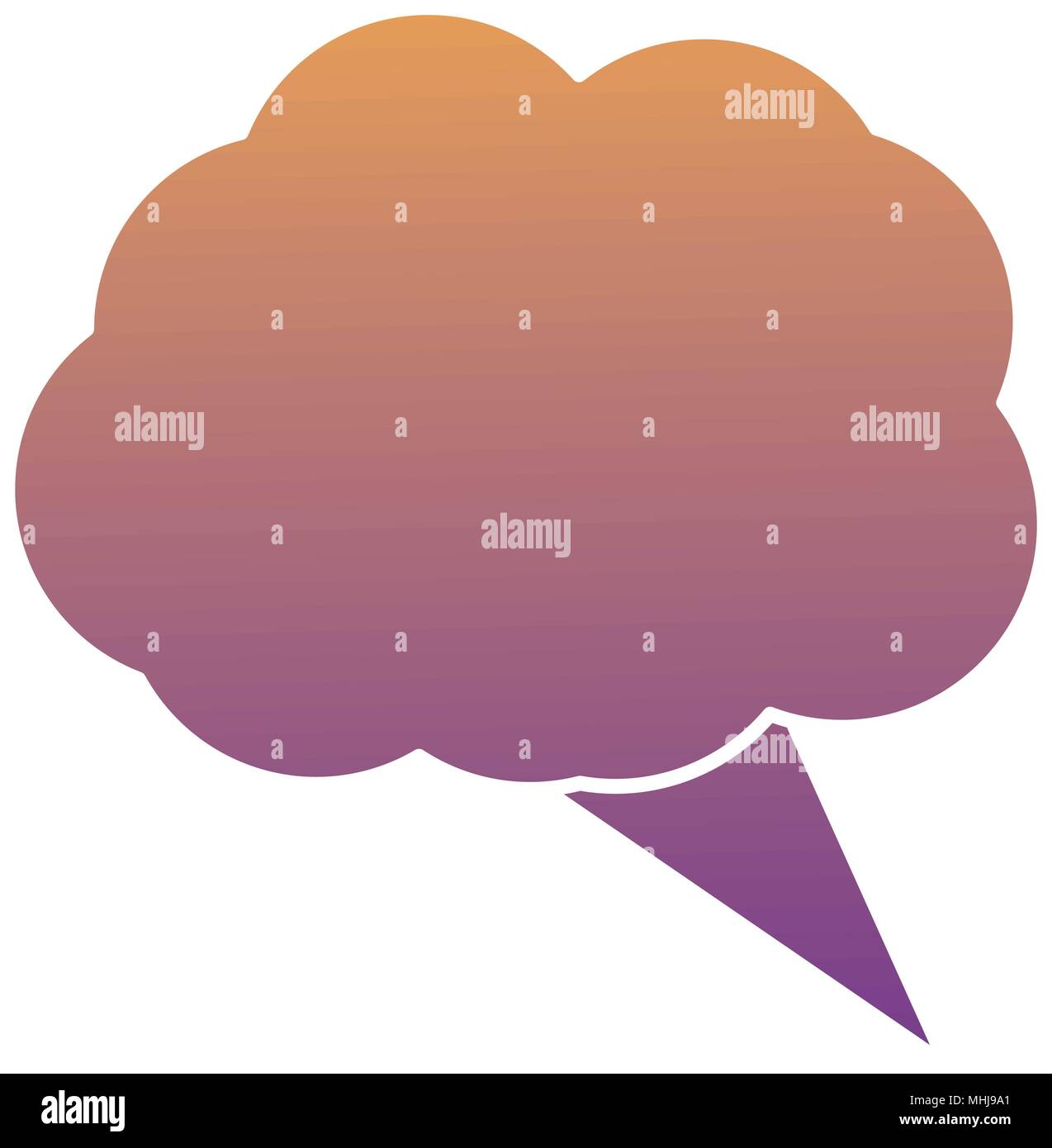 speech cloud icon over white background, colorful design. vector ...