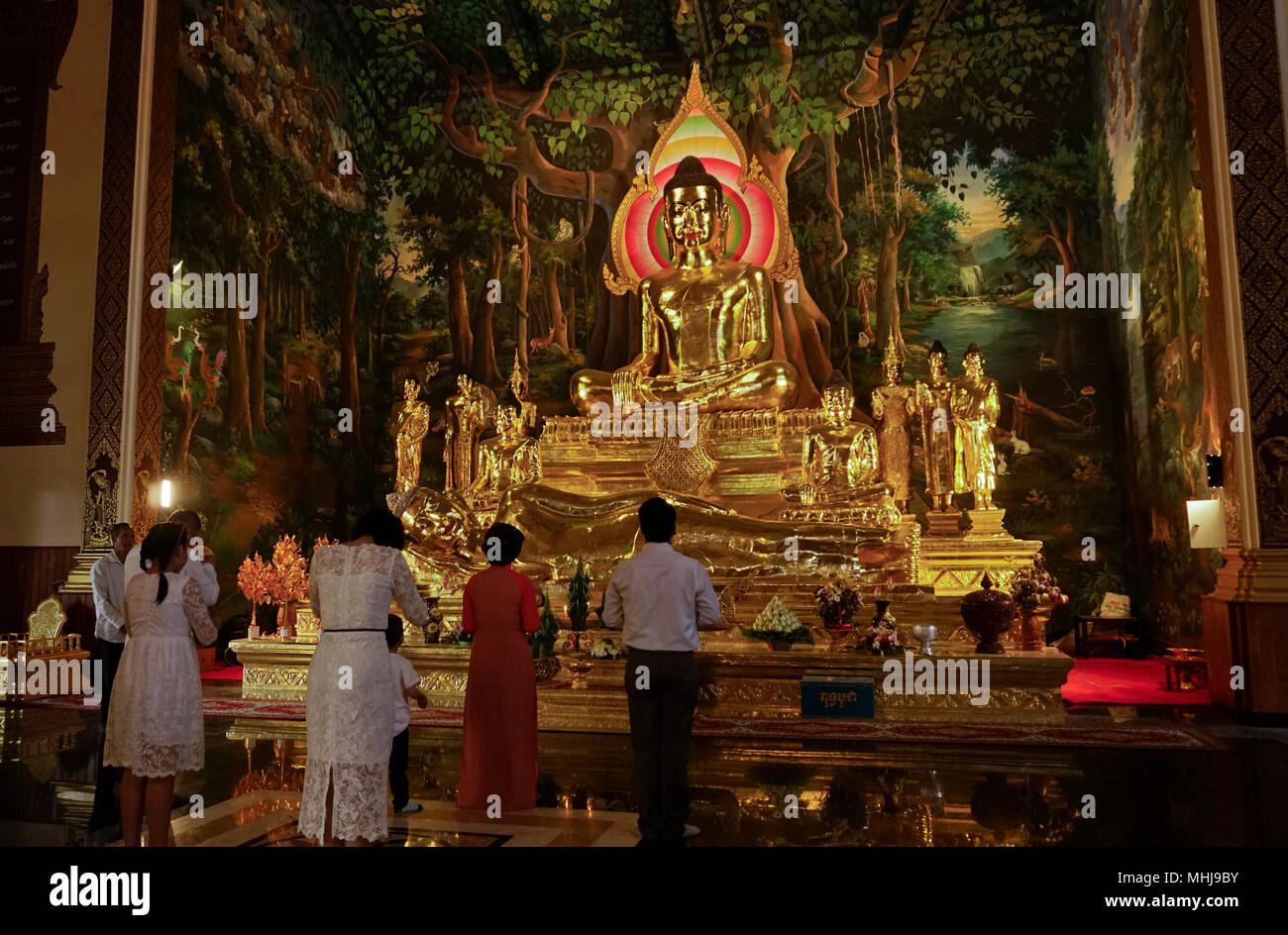 Wat Botum (Wat Botumvatey), Phnom Penh city, Cambodia Stock Photo - Alamy
