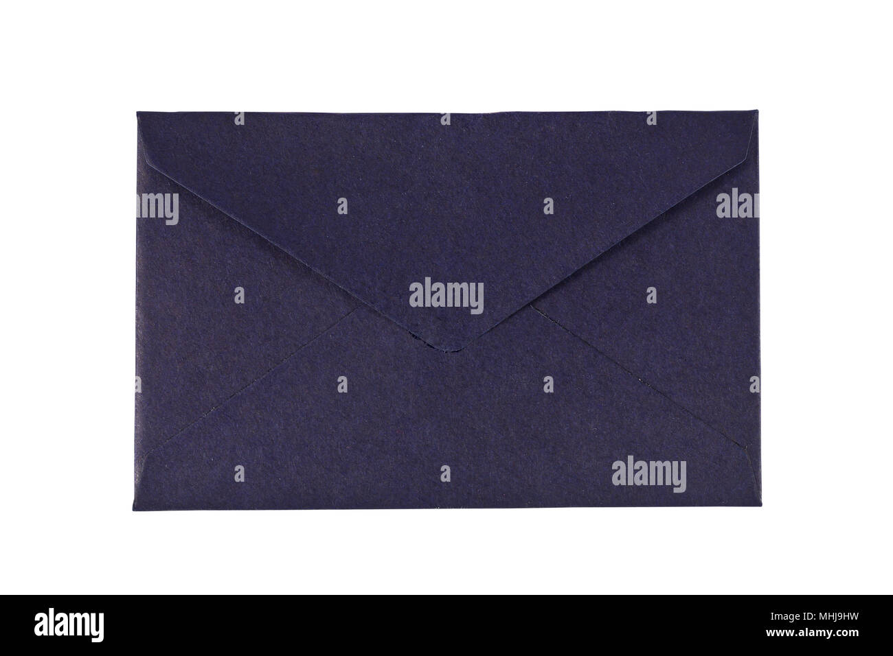 a small blue envelope on white background Stock Photo - Alamy