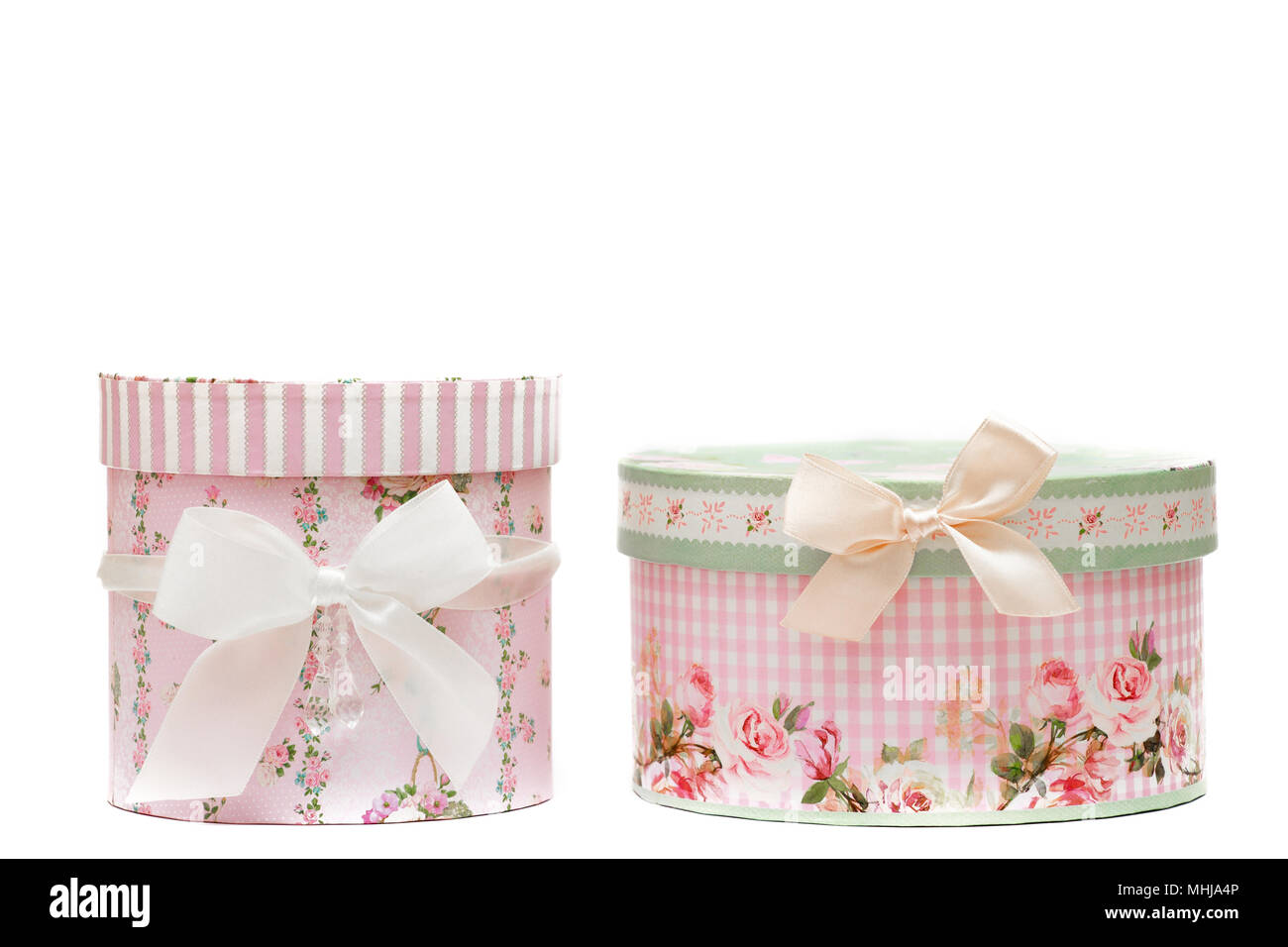 pink flower gift on a isolated white backgrounds Stock Photo - Alamy