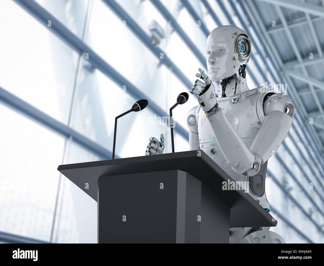 Presenter at podium hi-res stock photography and images - Alamy
