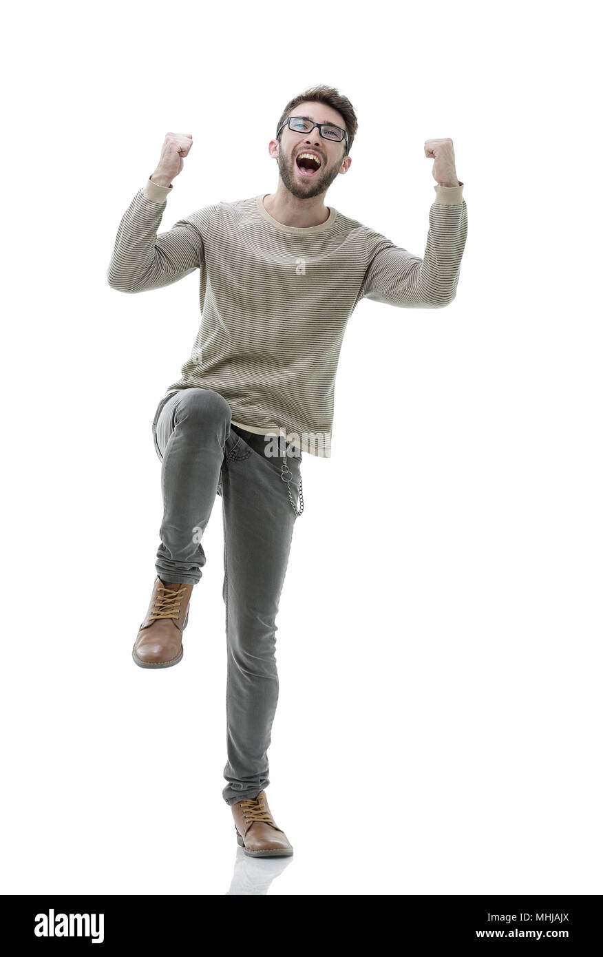 portrait of a very happy young man Stock Photo - Alamy