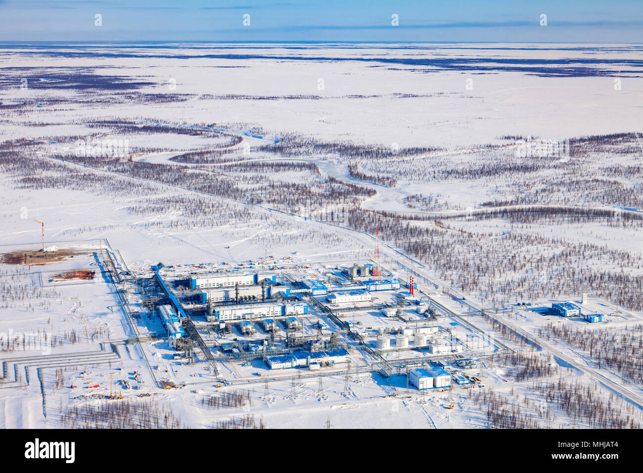 Gas processing plant, a top view Stock Photo - Alamy