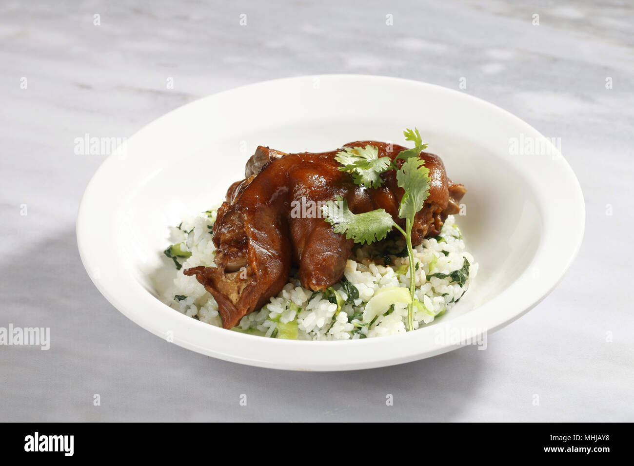 beef tendon over rice Stock Photo - Alamy