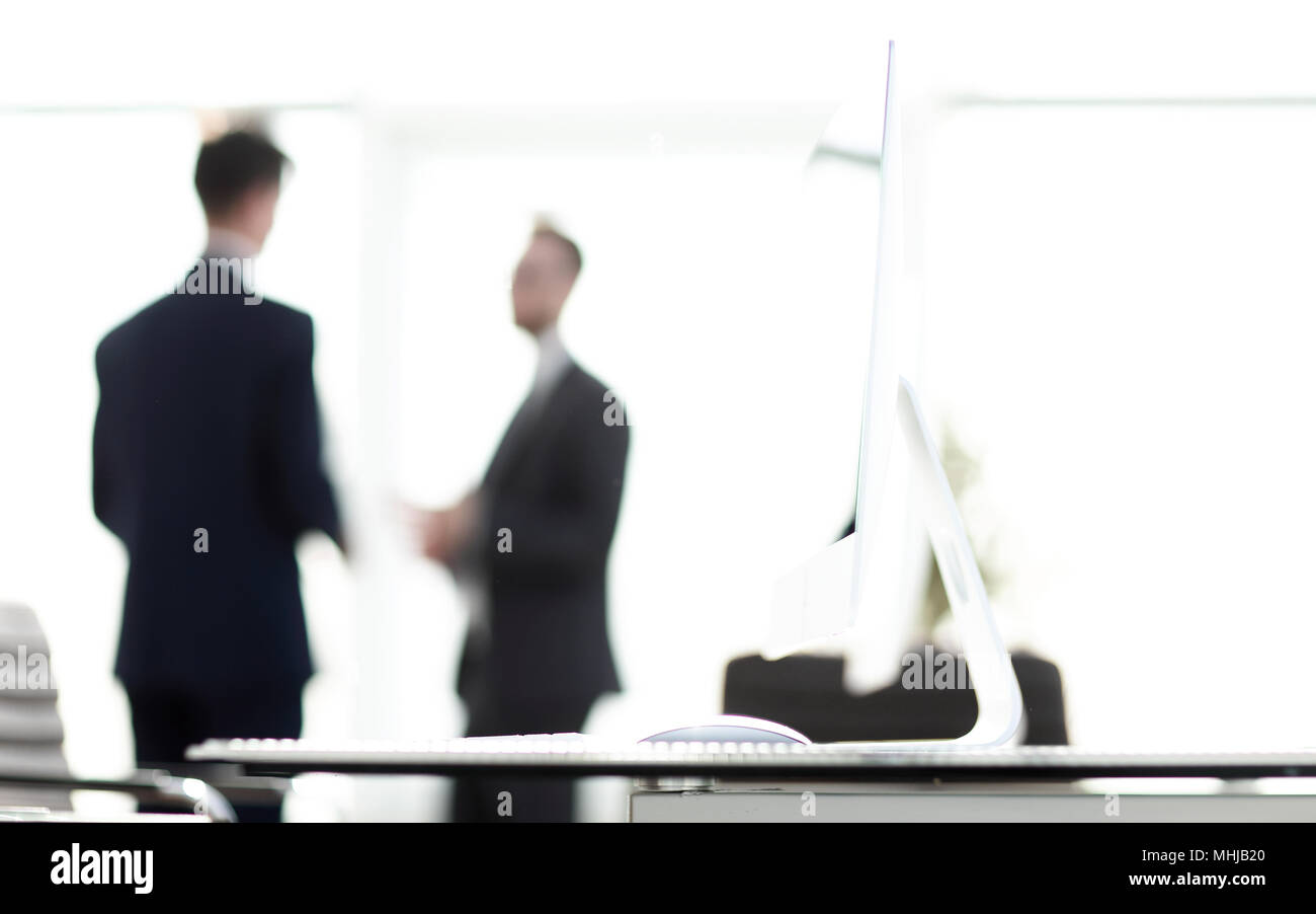 background image.employees in the office Stock Photo - Alamy
