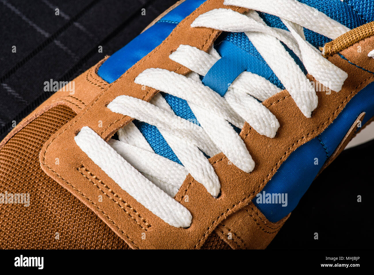 Trainer shoes lace Stock Photo - Alamy