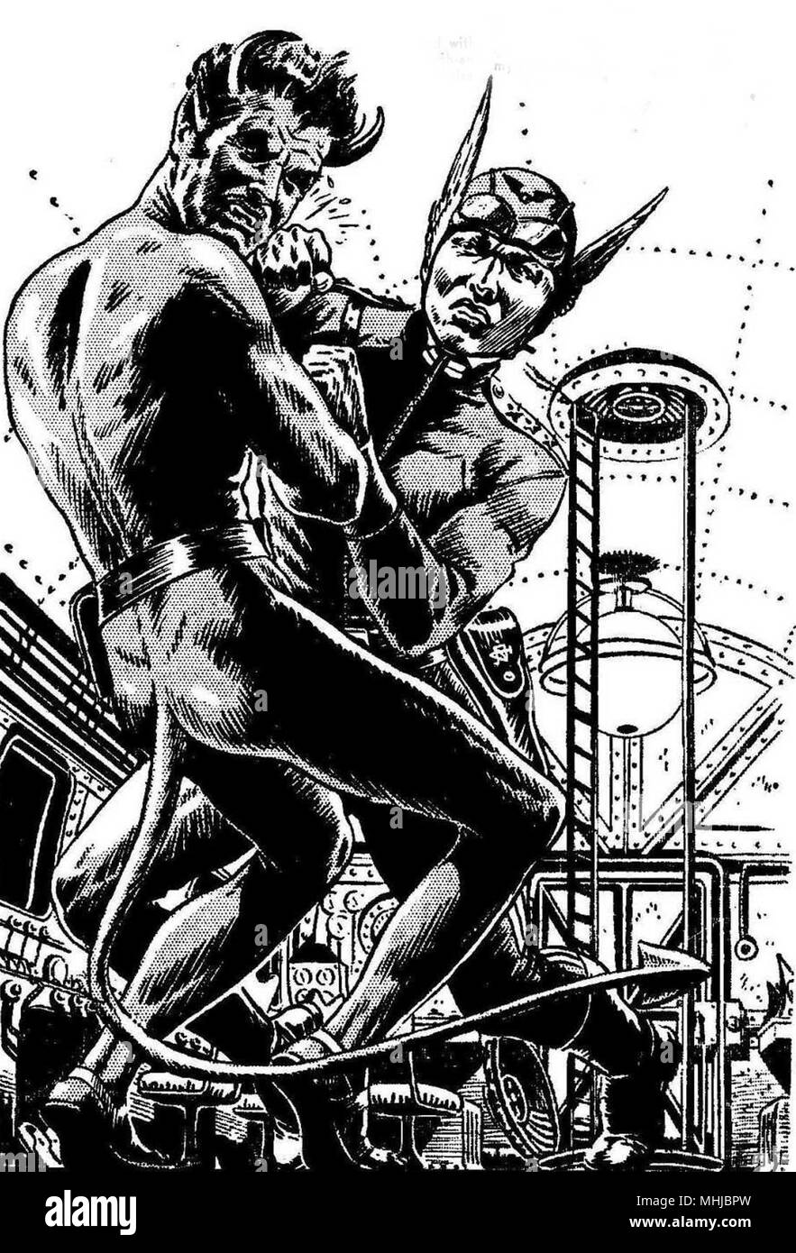 vintage space alien illustration Stock Photo - Alamy