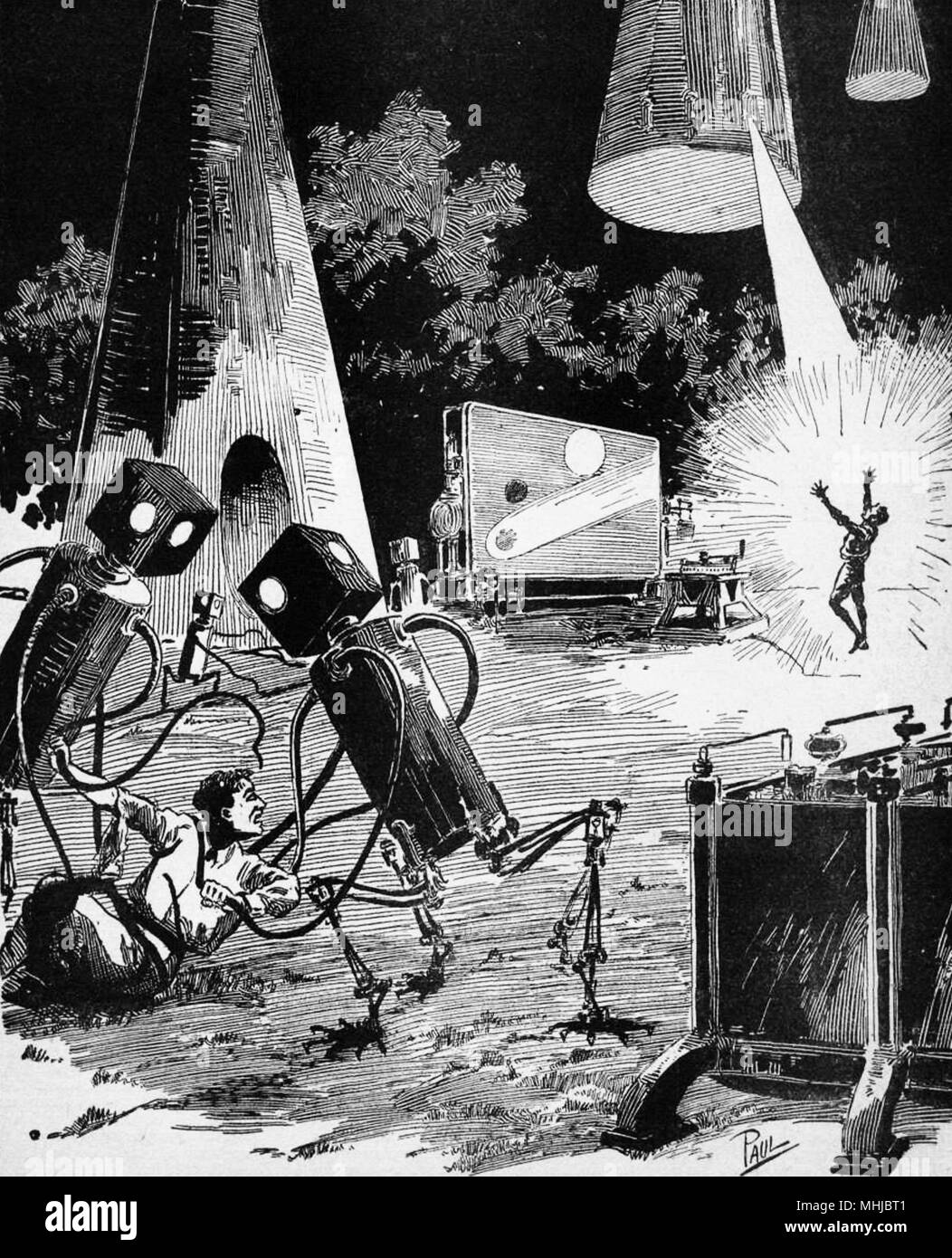 vintage space alien illustration Stock Photo - Alamy