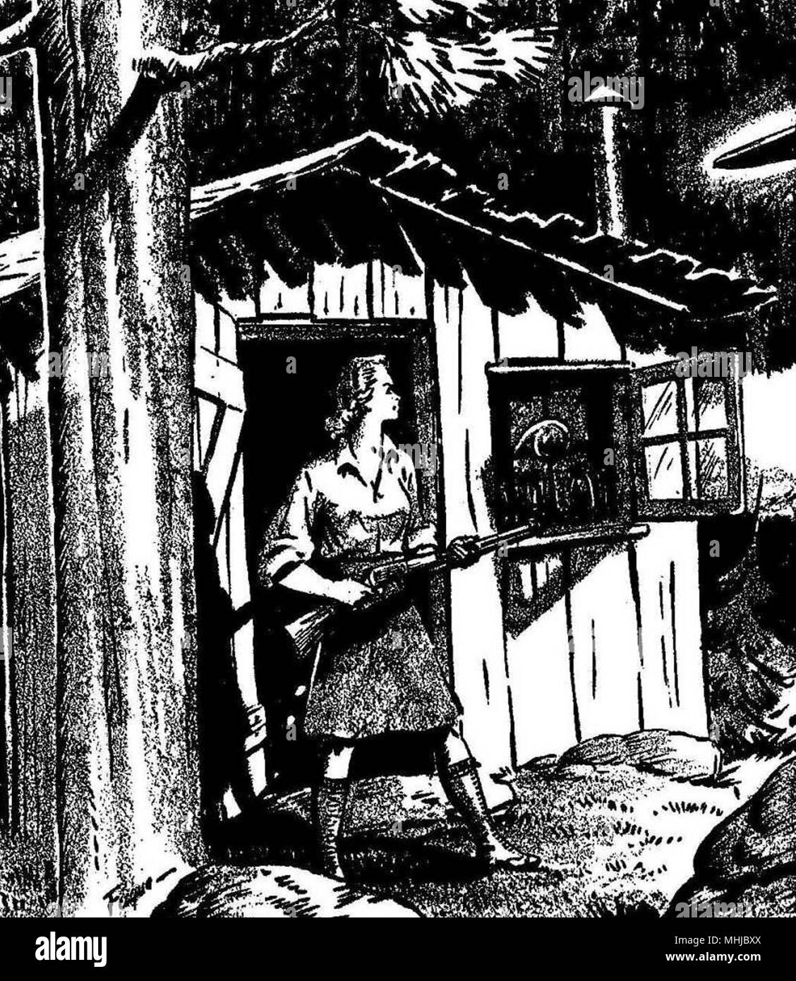 Vintage 1940s horror movie film hi-res stock photography and images - Alamy