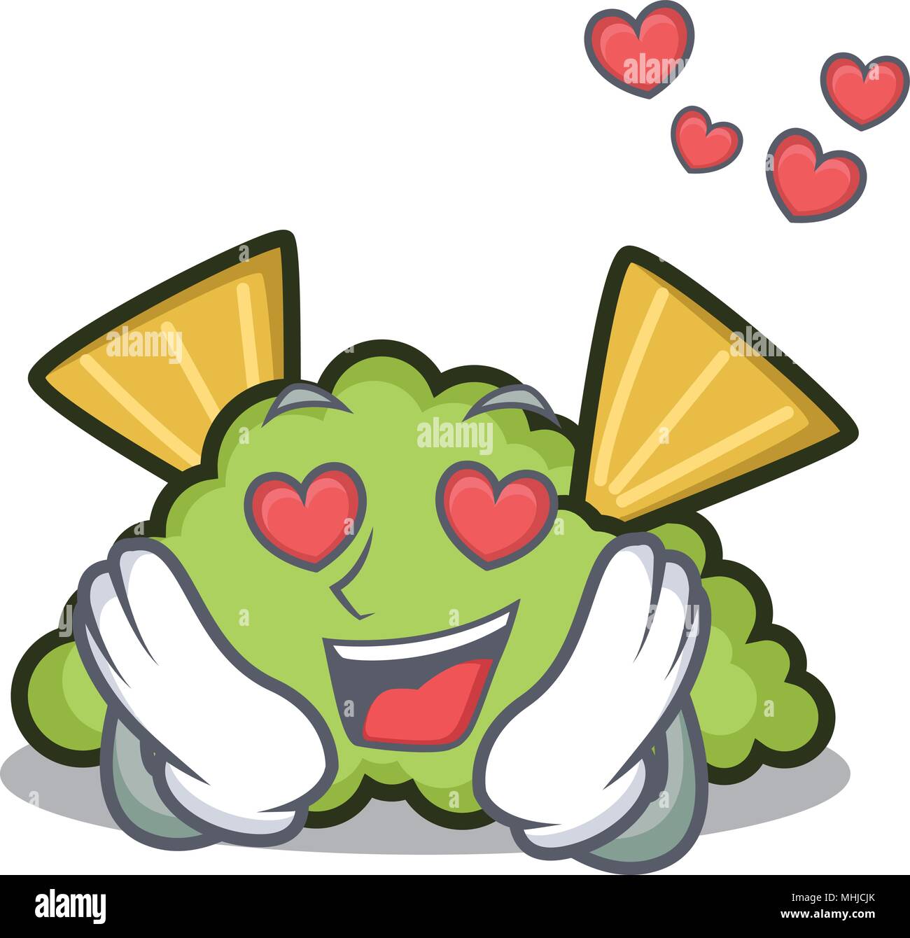 Avocado guacamole in bowl Stock Vector Images - Alamy