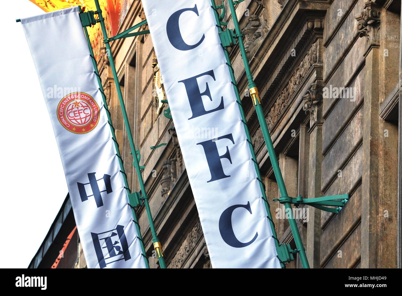 Headquarters of CEFC Investment (Europe) Company, flag, logo Stock ...