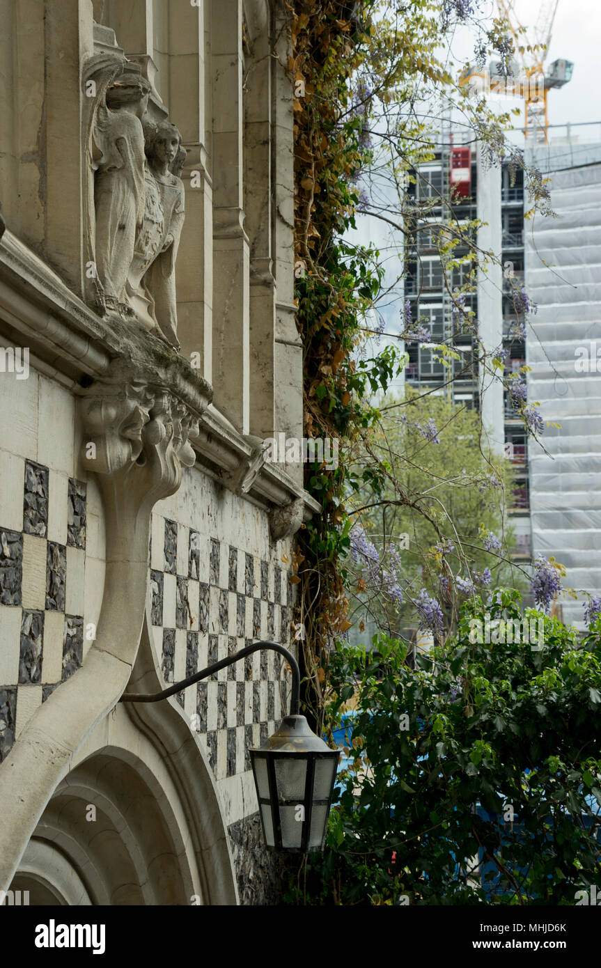 New luxury housing development being built next to the ancient church ...