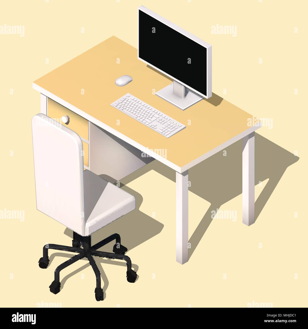 Isometric concept of workplace with computer Stock Vector Image & Art ...
