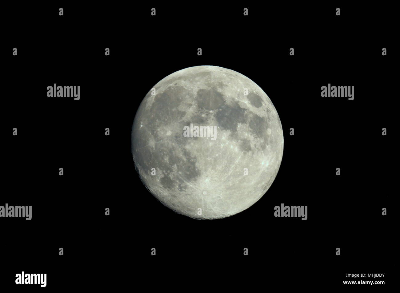 Moon before full moon, sky, cosmos, astronomy Stock Photo - Alamy