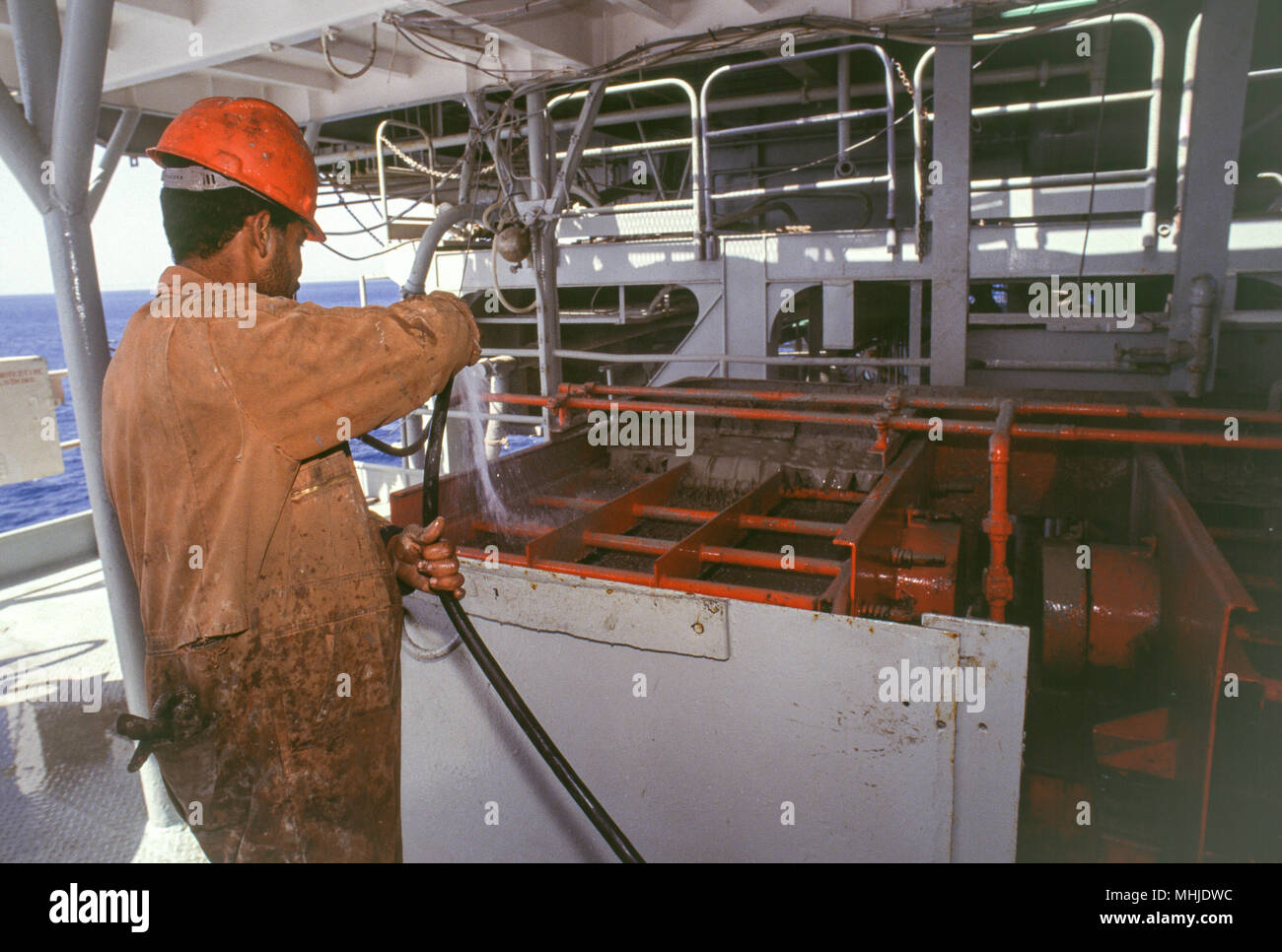 Jack-up rig Key Gibraltar drilling for oil in the Red Sea for Asamera ...