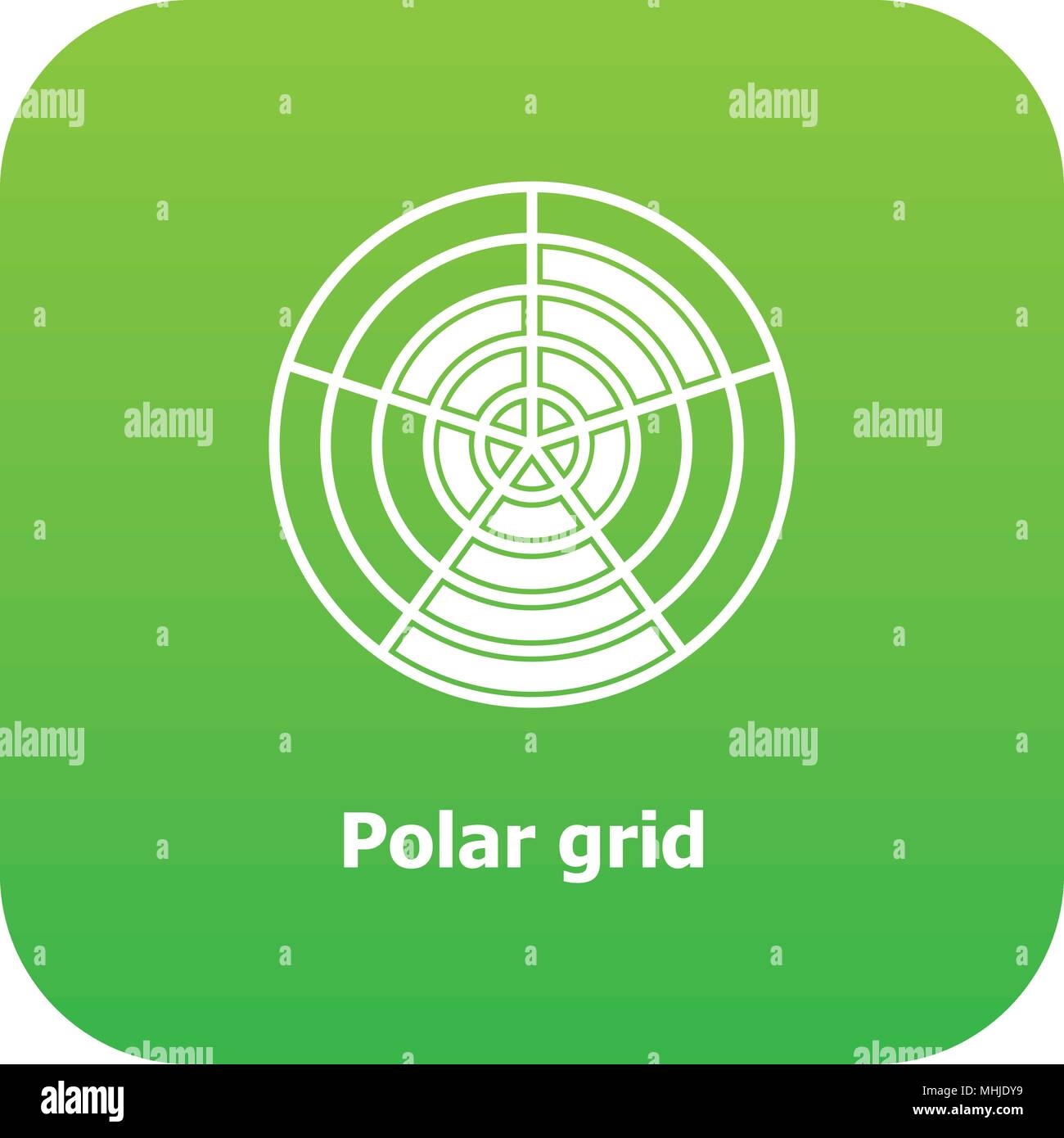 Polar grid icon green vector Stock Vector Image & Art - Alamy