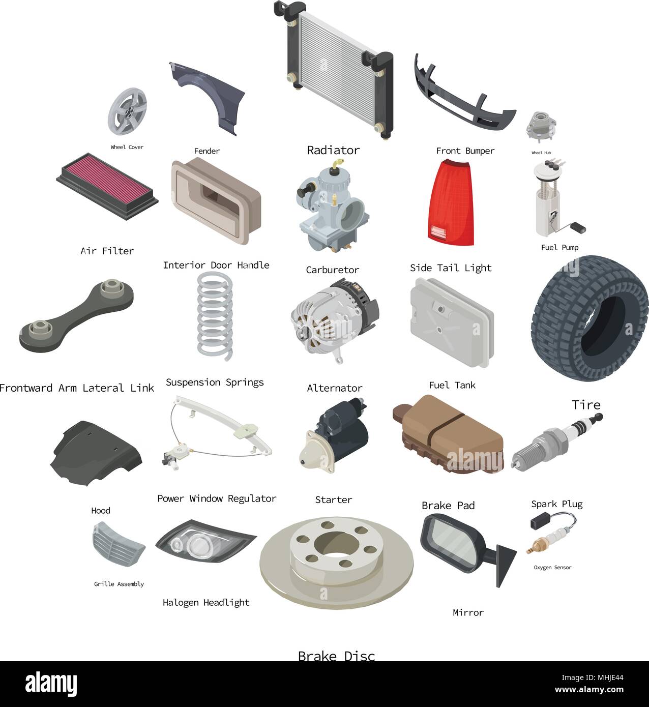 Front wheel hub Stock Vector Images - Alamy