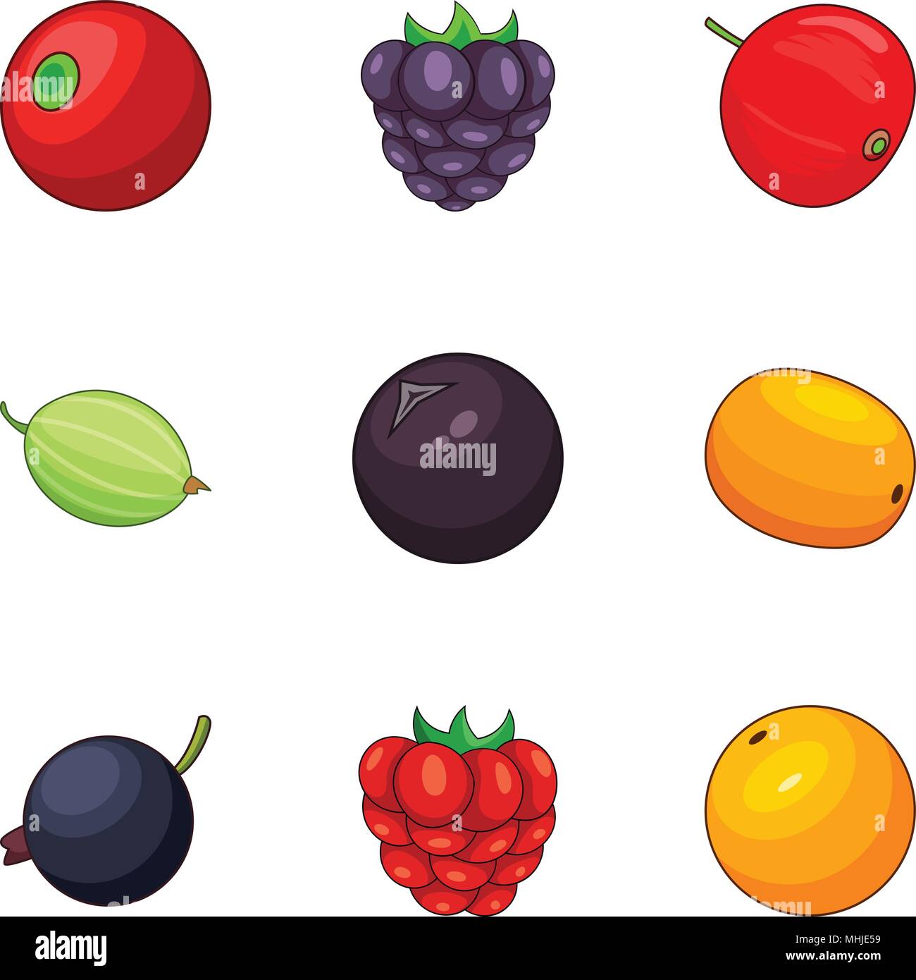 Berry icons set, cartoon style Stock Vector Image & Art - Alamy