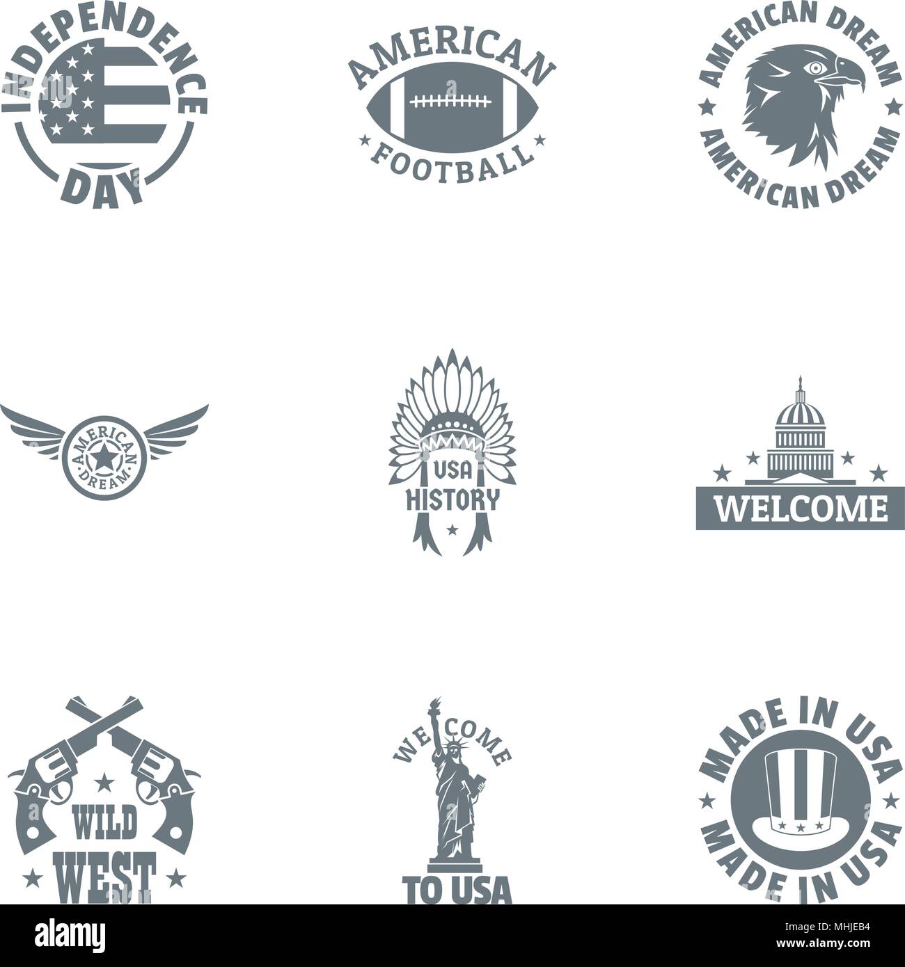 American football icons retro hi-res stock photography and images - Alamy