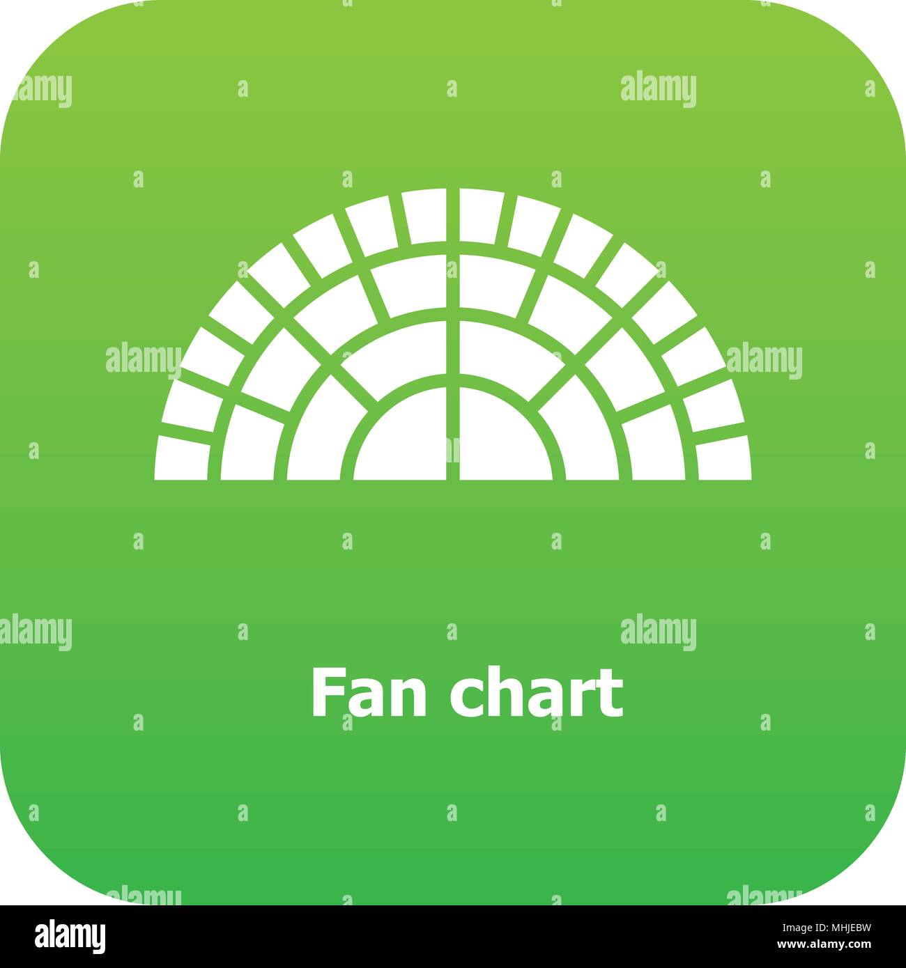 Fan chart icon green vector Stock Vector Image & Art - Alamy