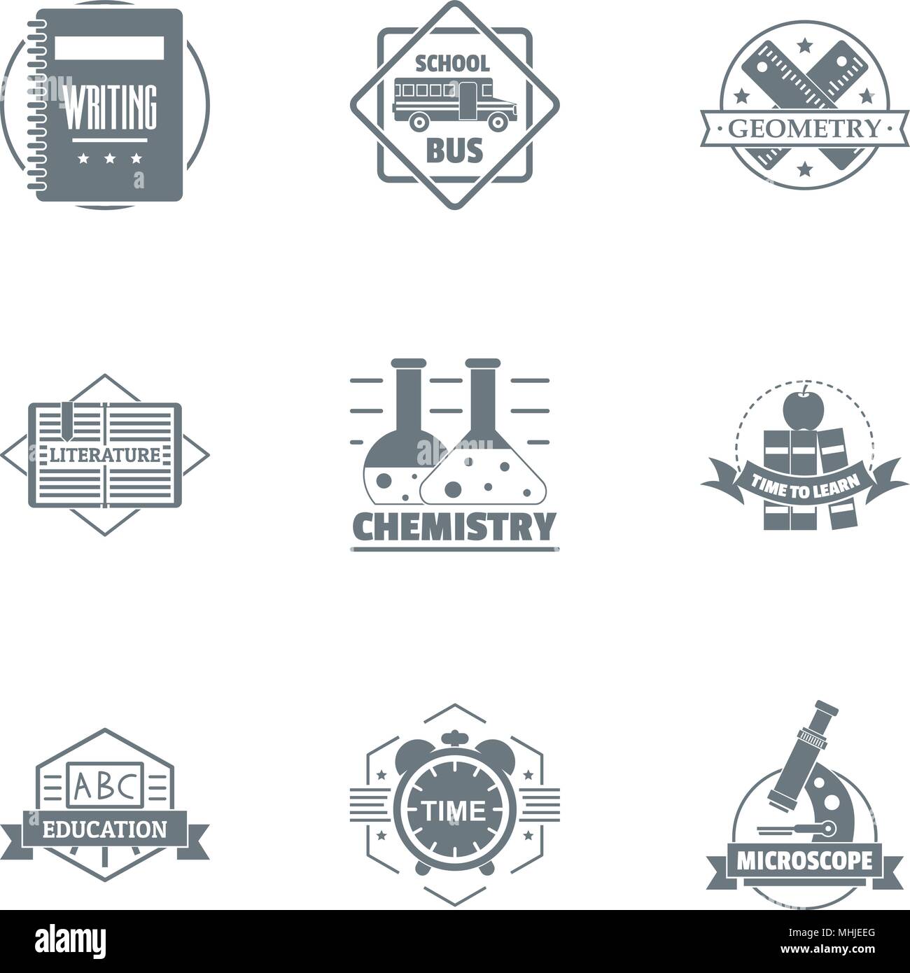 Science logo set, simple style Stock Vector Image & Art - Alamy