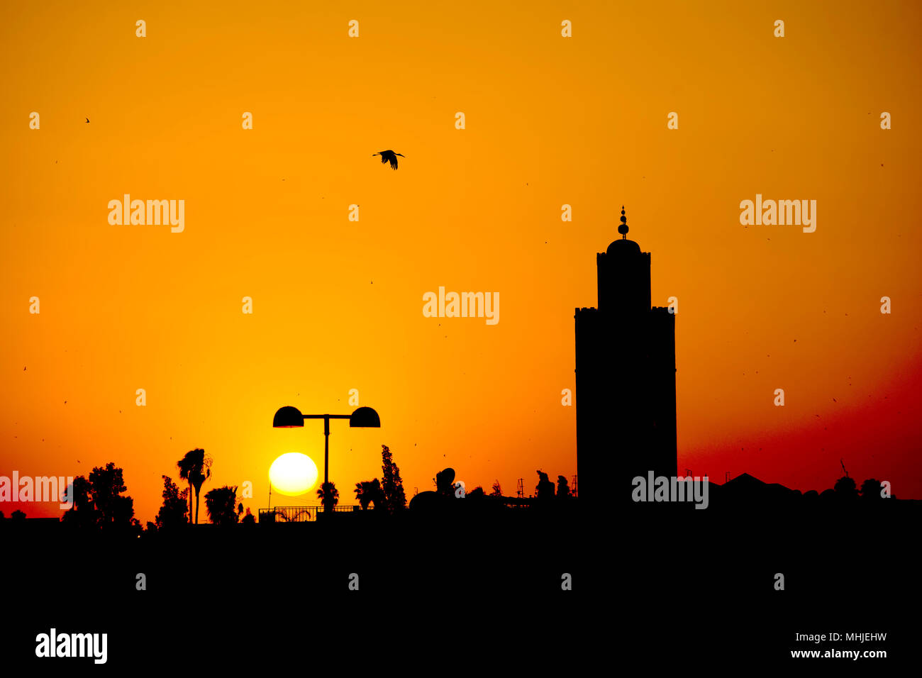 Maroc Marrakech sunset view Stock Photo - Alamy