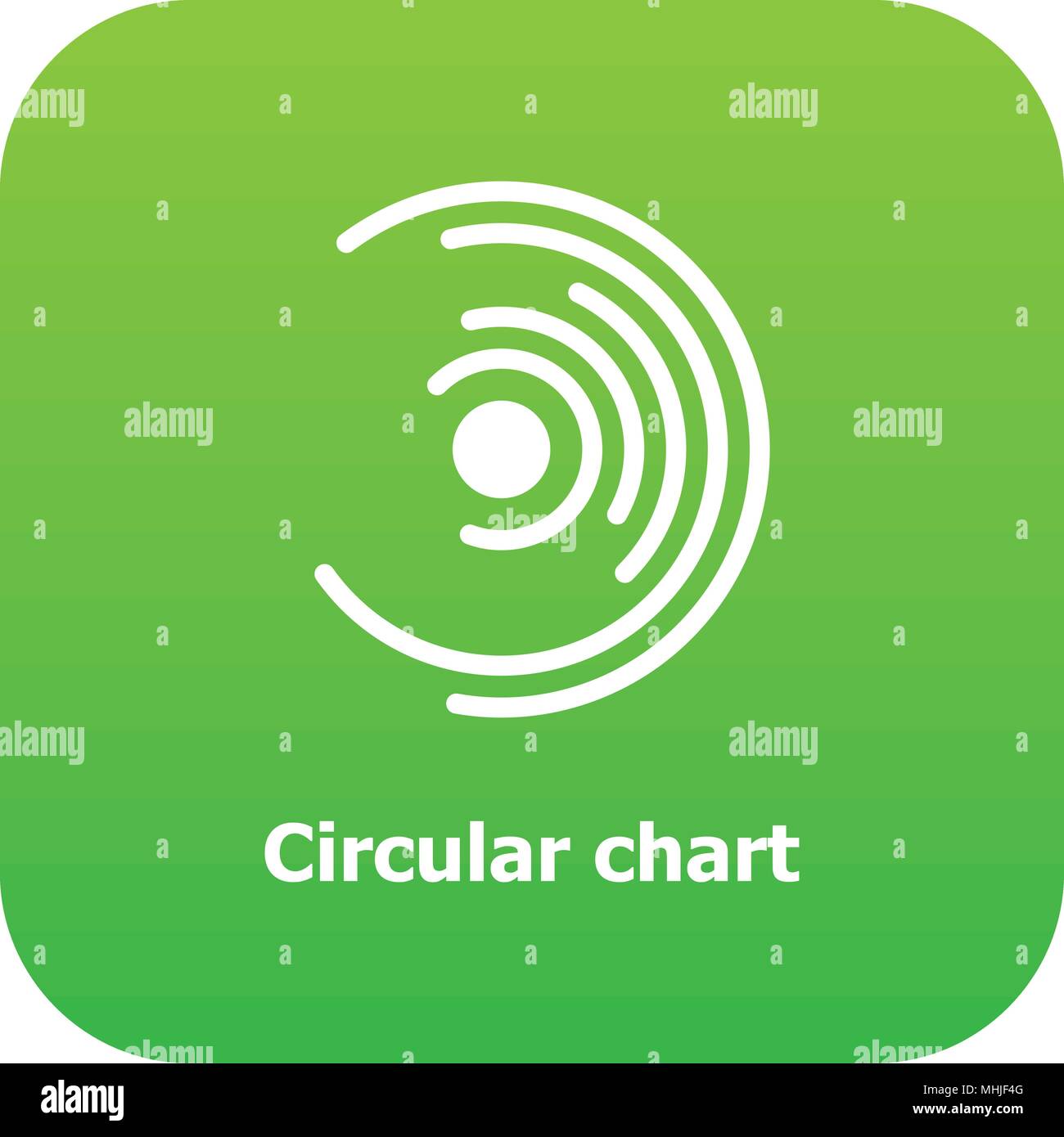 Circular chart icon green vector Stock Vector Image & Art - Alamy