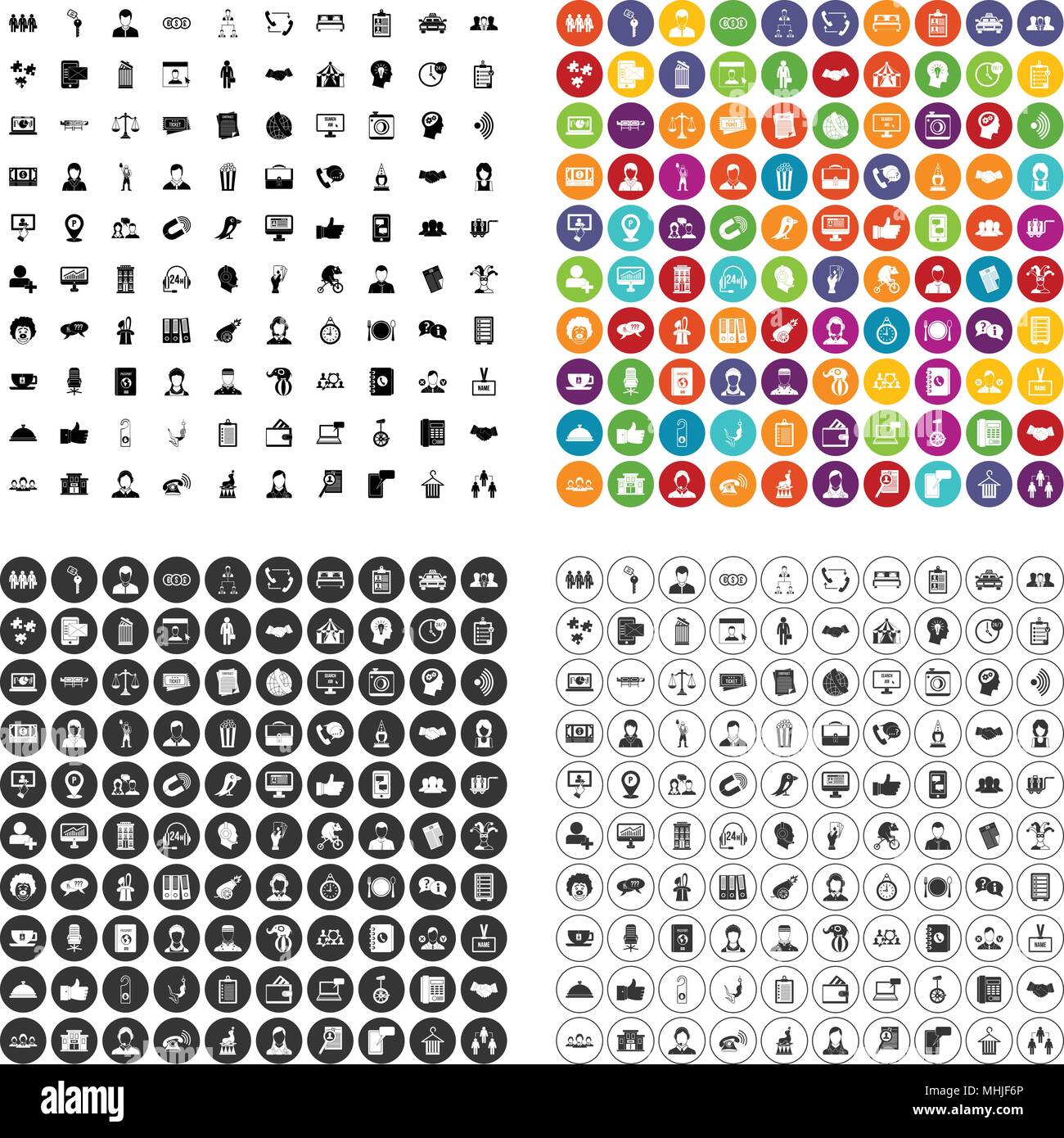 100 coherence icons set vector variant Stock Vector Image & Art - Alamy