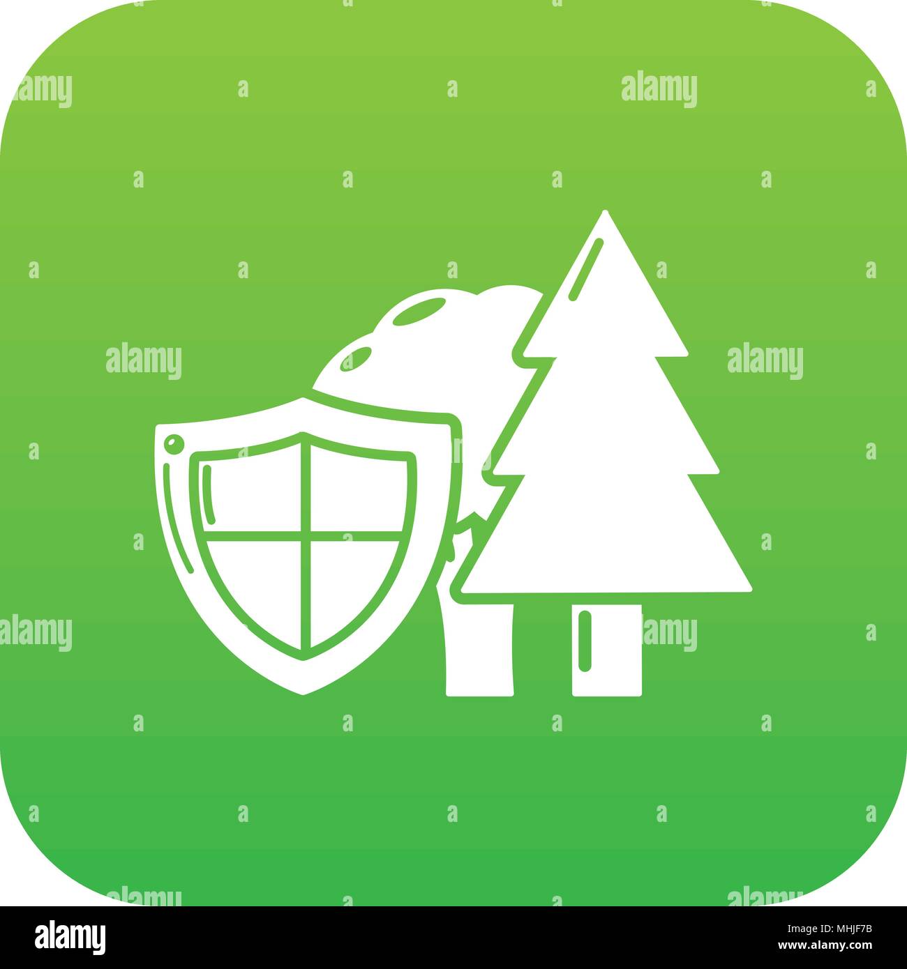 Environment protection icon green vector Stock Vector Image & Art - Alamy