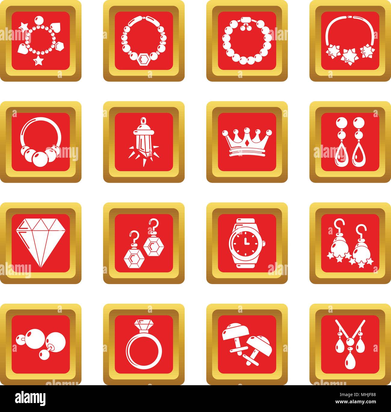 Square gold jewellery Stock Vector Images - Alamy