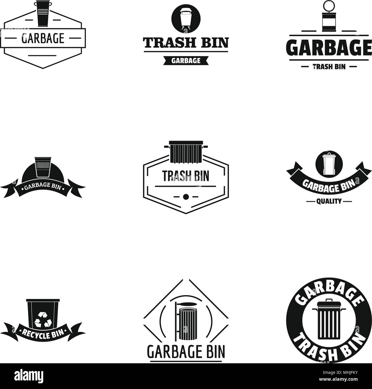 Waste logo set, simple style Stock Vector Image & Art - Alamy