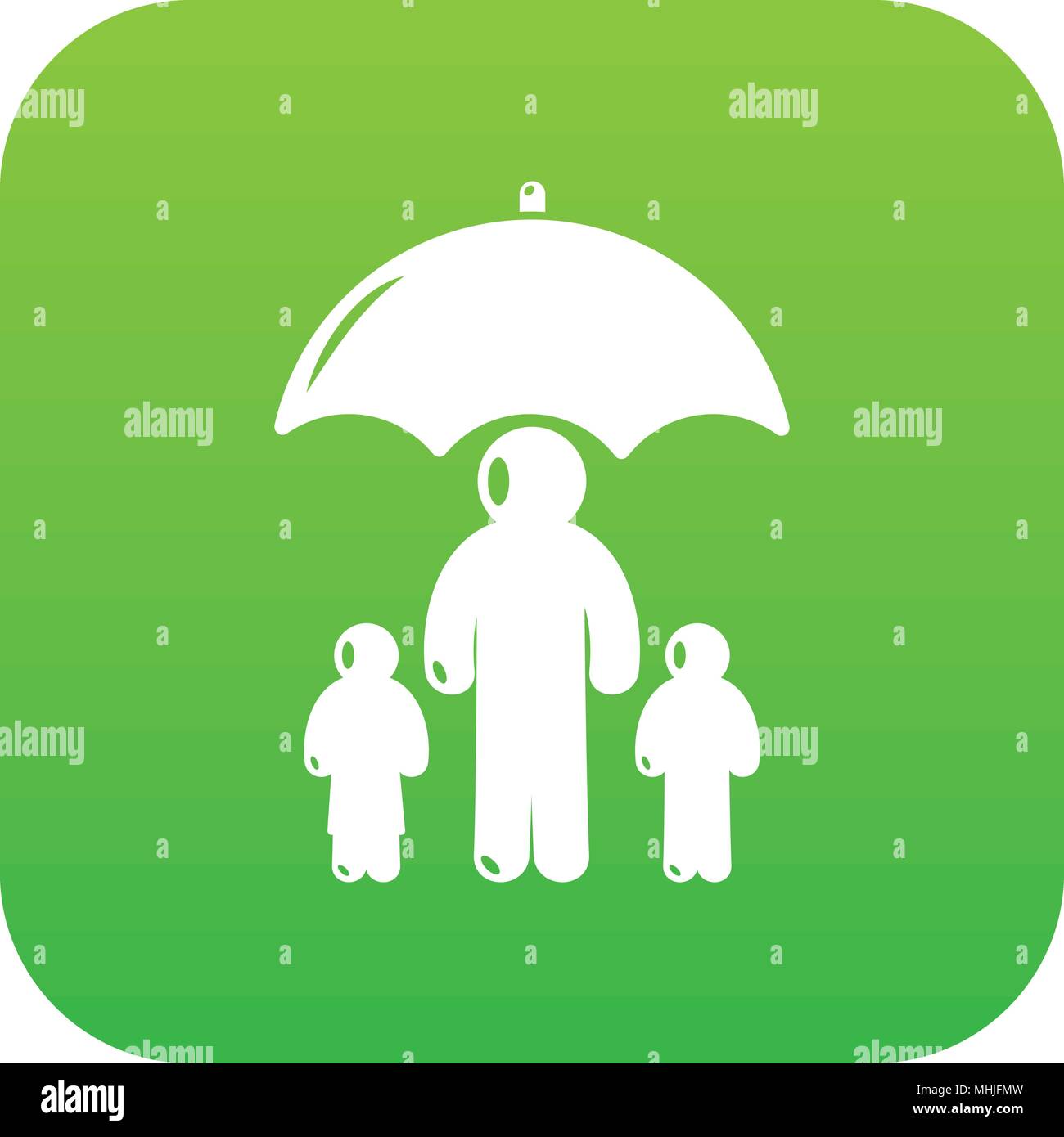 Insurance family icon green vector Stock Vector Image & Art - Alamy
