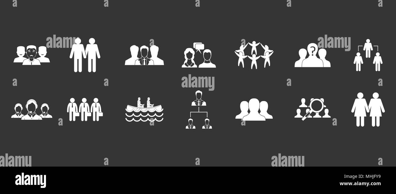 People group icon set grey vector Stock Vector Image & Art - Alamy