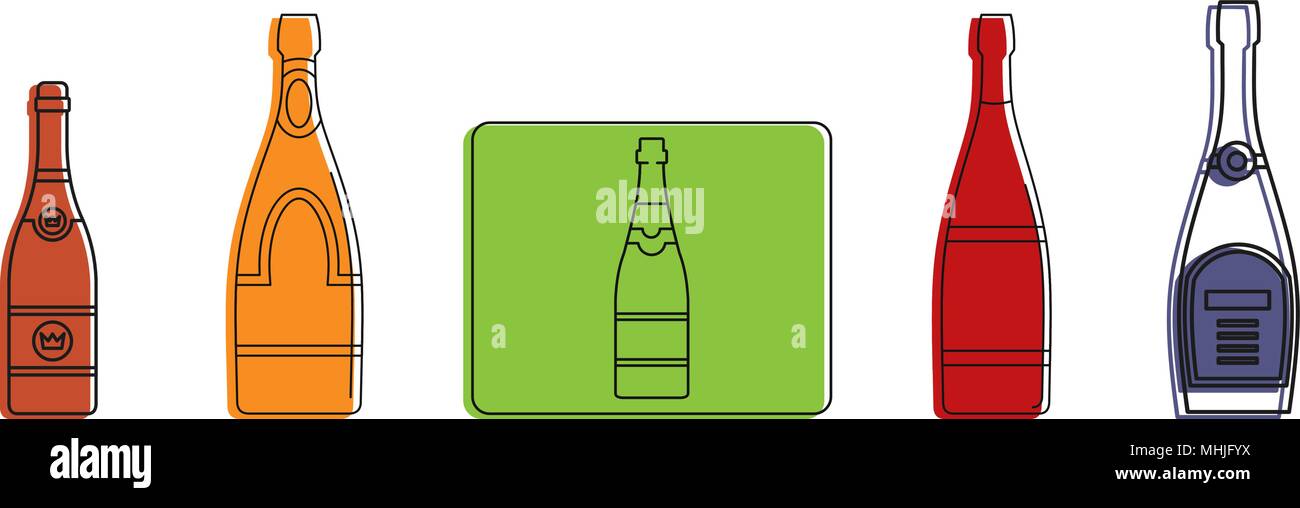 Opening champagne bottle pop art hi-res stock photography and images ...