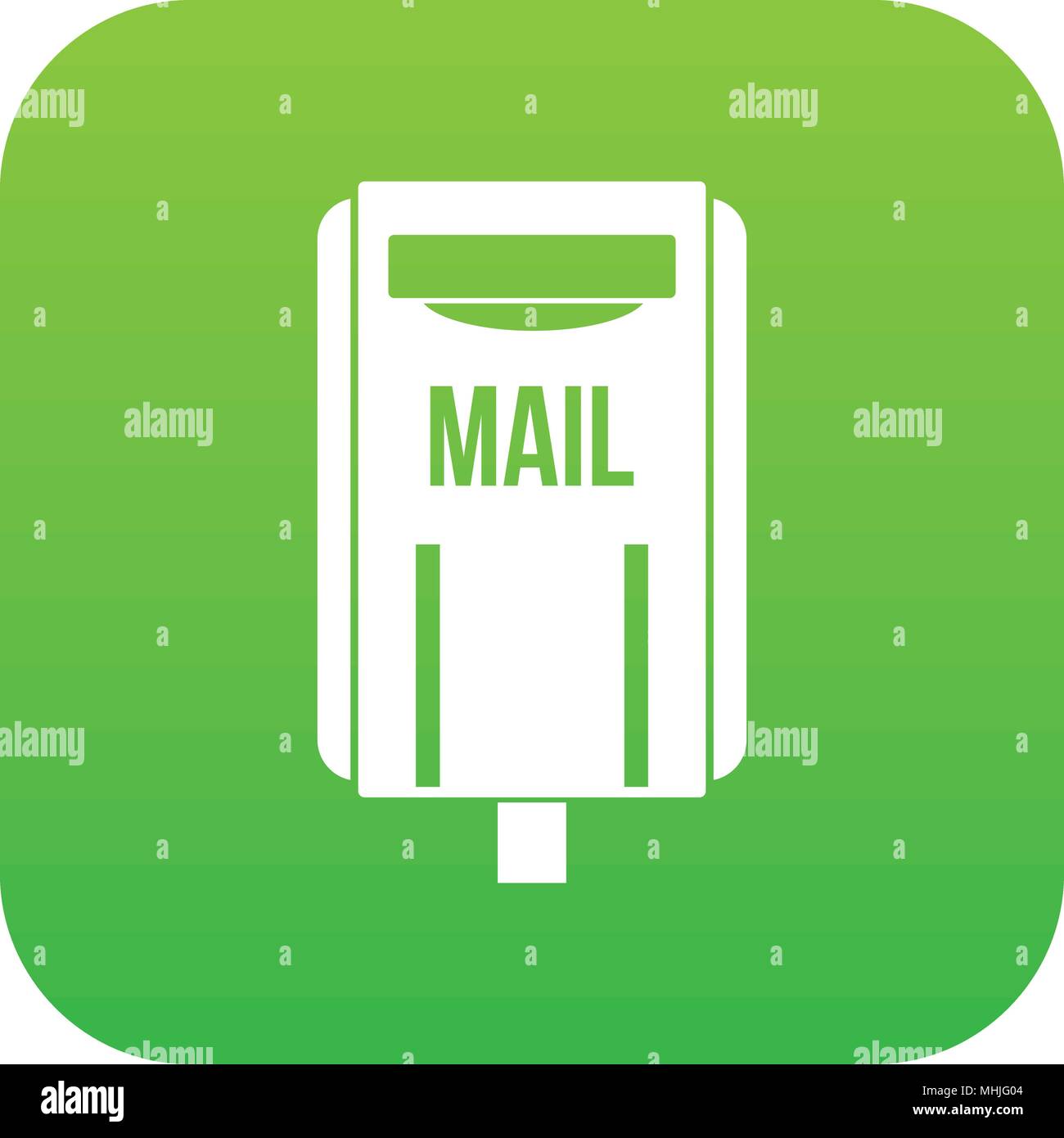 Post box icon digital green Stock Vector Image & Art - Alamy