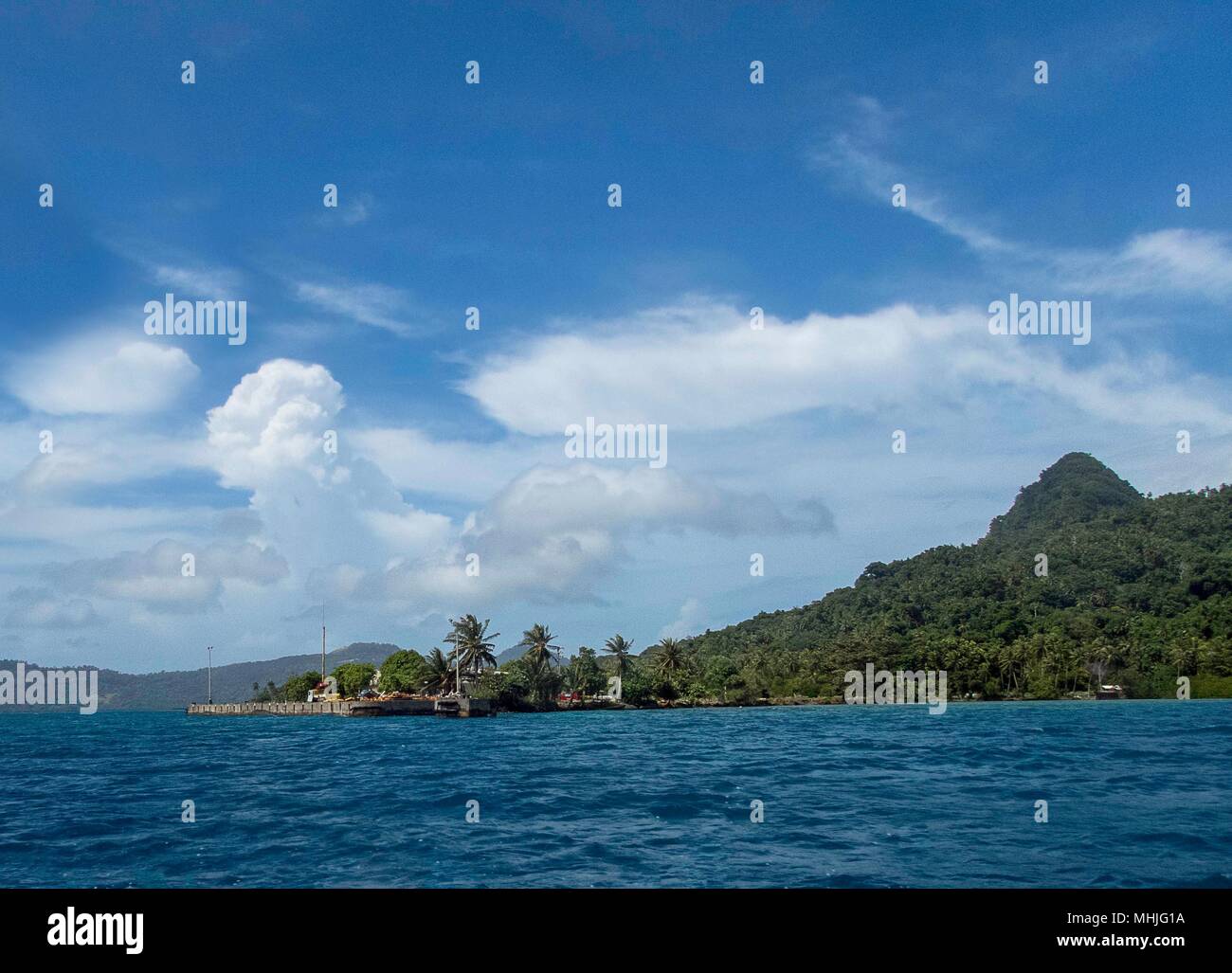 Remote tropical islands of Truk Lagoon in the South Pacific Stock Photo ...