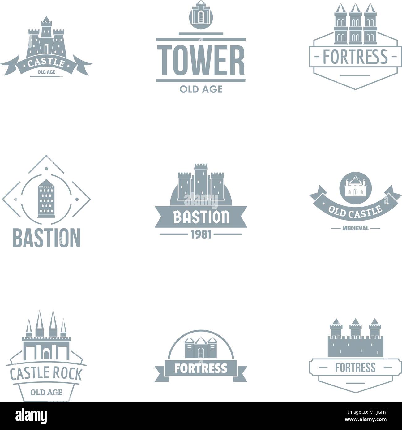 Castle logo set, simple style Stock Vector Image & Art - Alamy