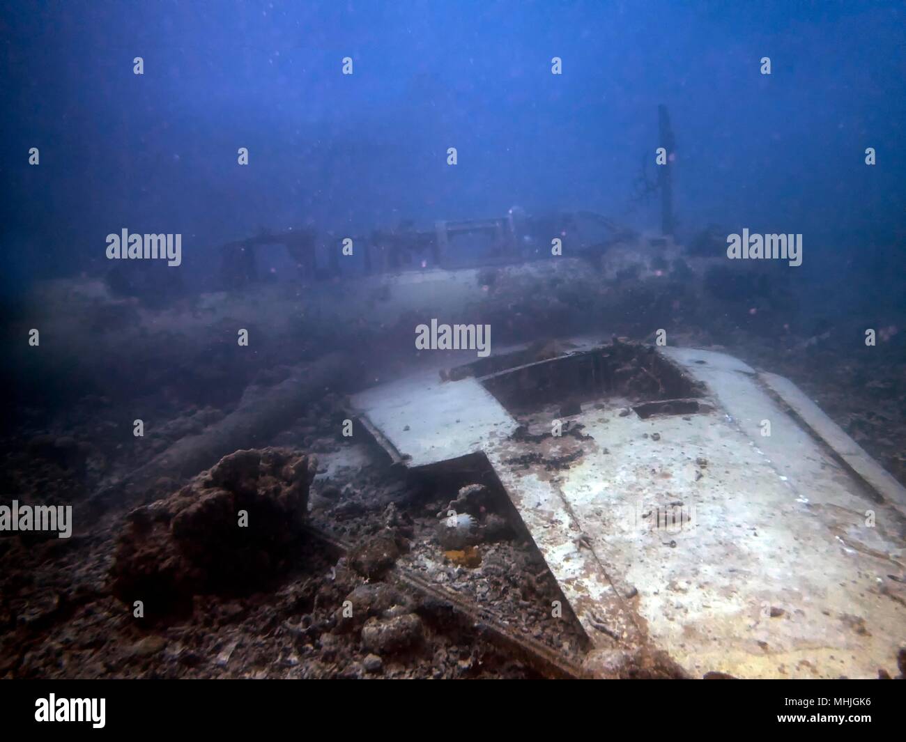 Remains of a World War II Japanese Air Force Nakajima B6N "Jill" bomber ...