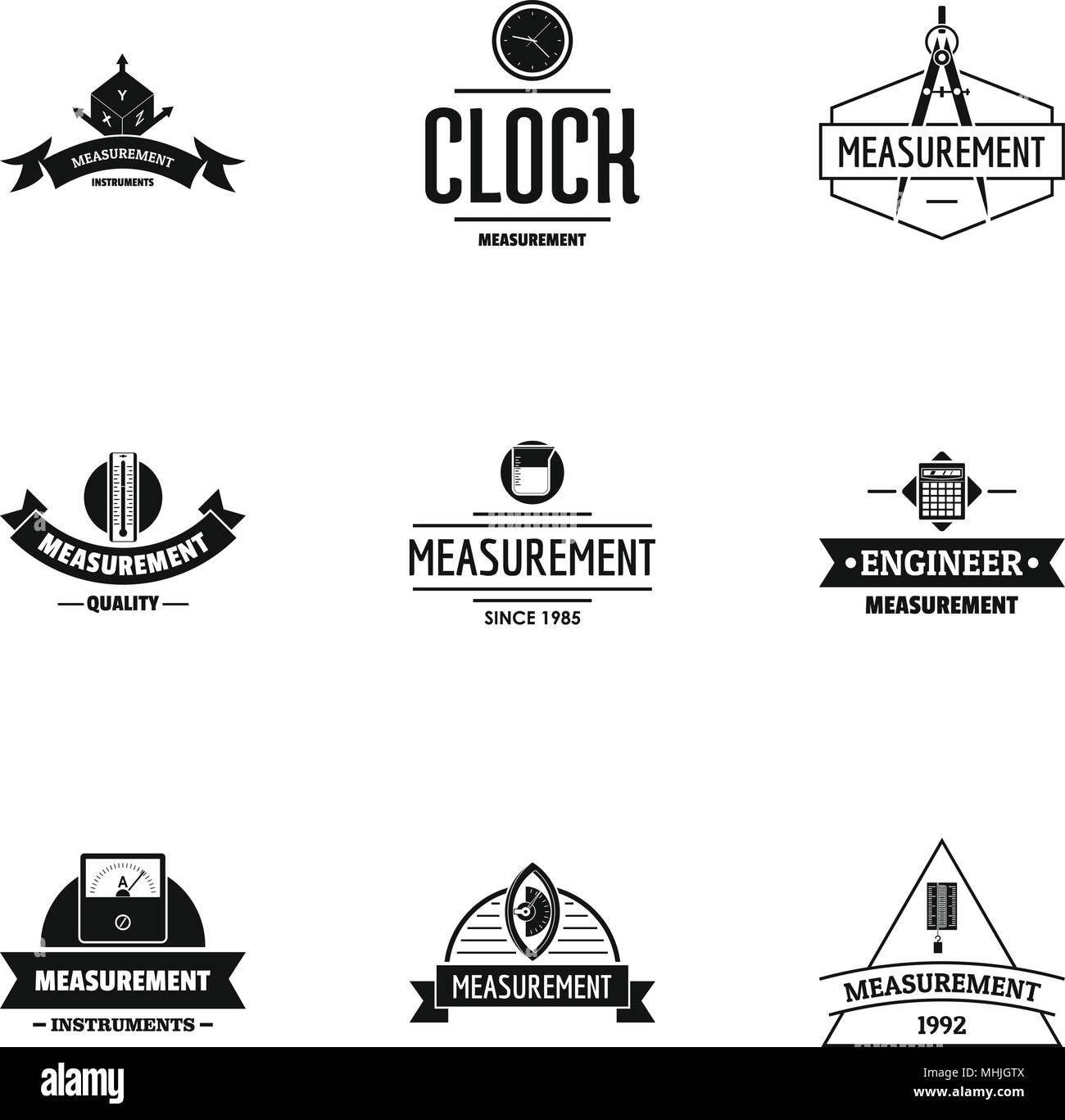 Engineering logo set, simple style Stock Vector Image & Art - Alamy