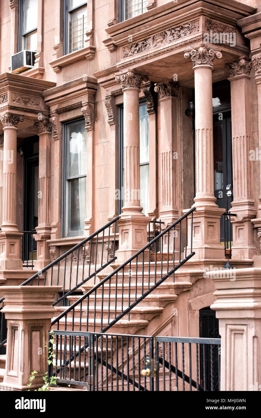 Main ladder of New york Harlem buildings Stock Photo - Alamy