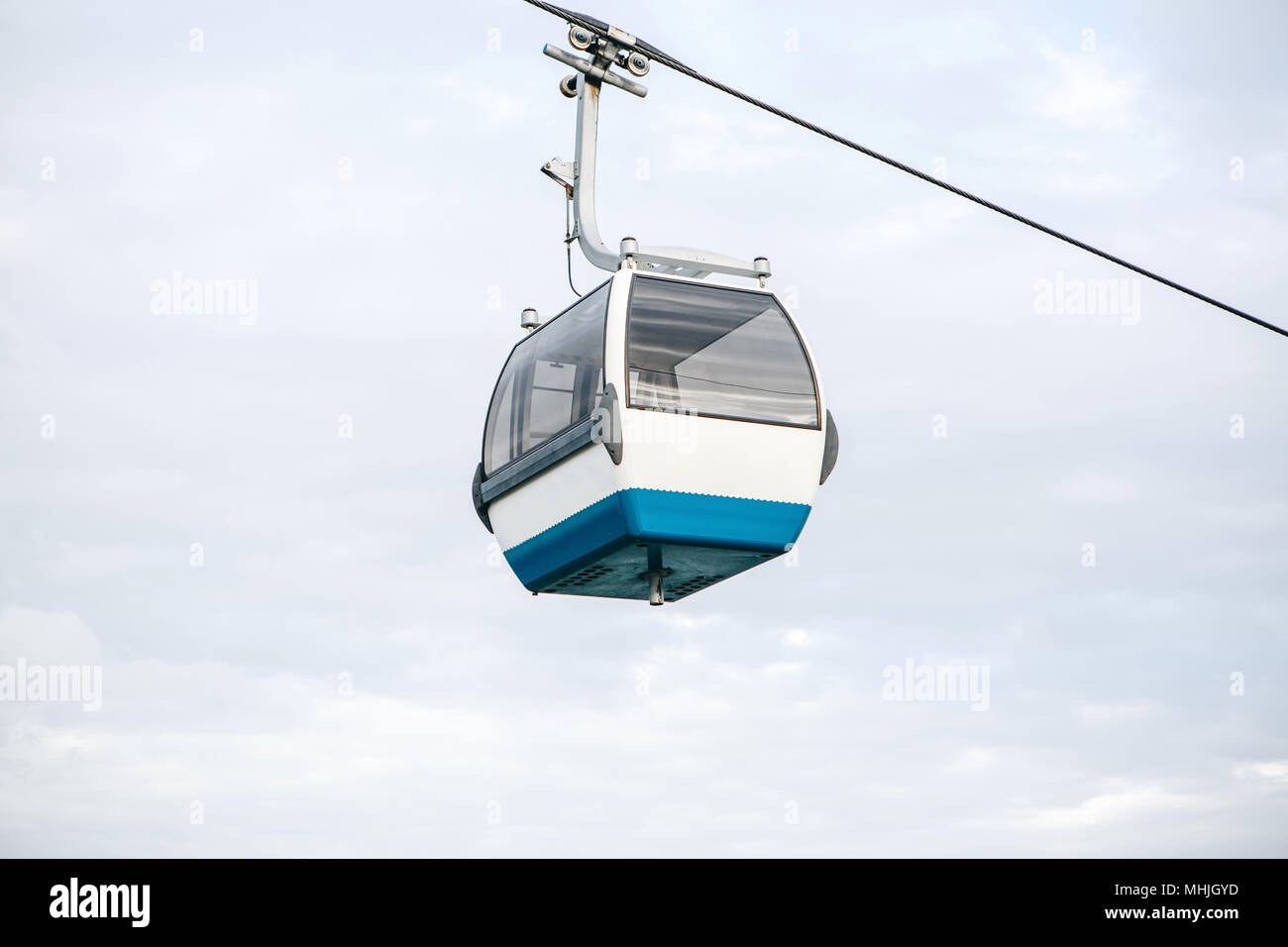 funicular or ropeway and public transport through gulf or river or ...
