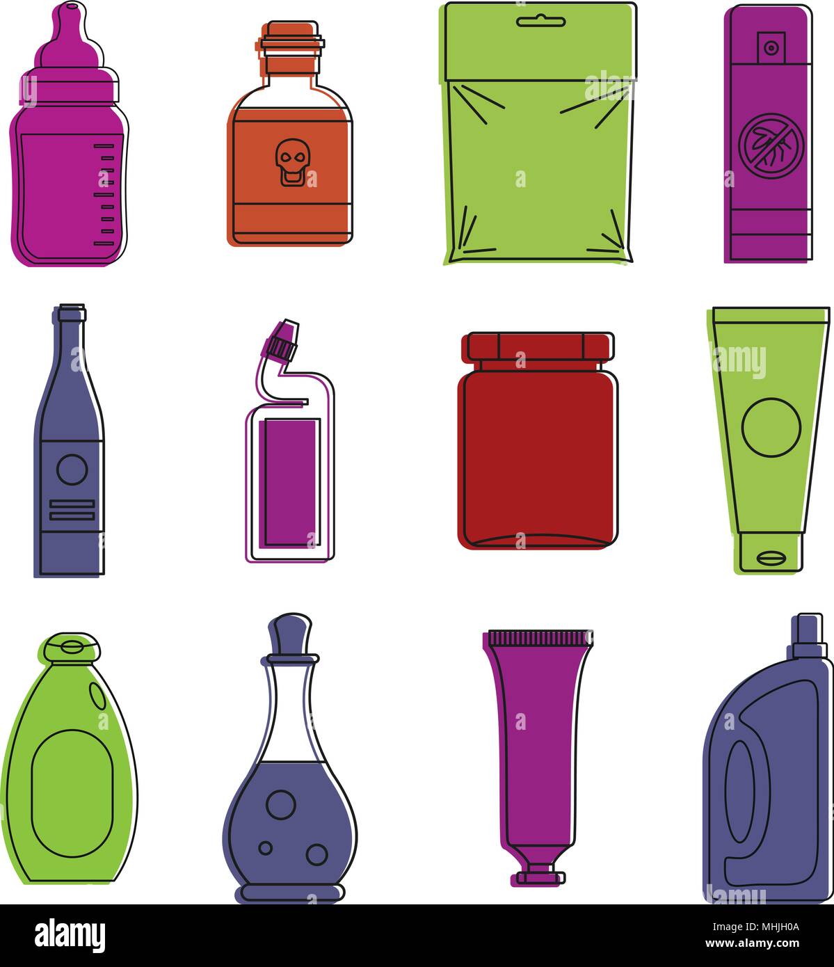 Packing icon set, color outline style Stock Vector Image & Art - Alamy