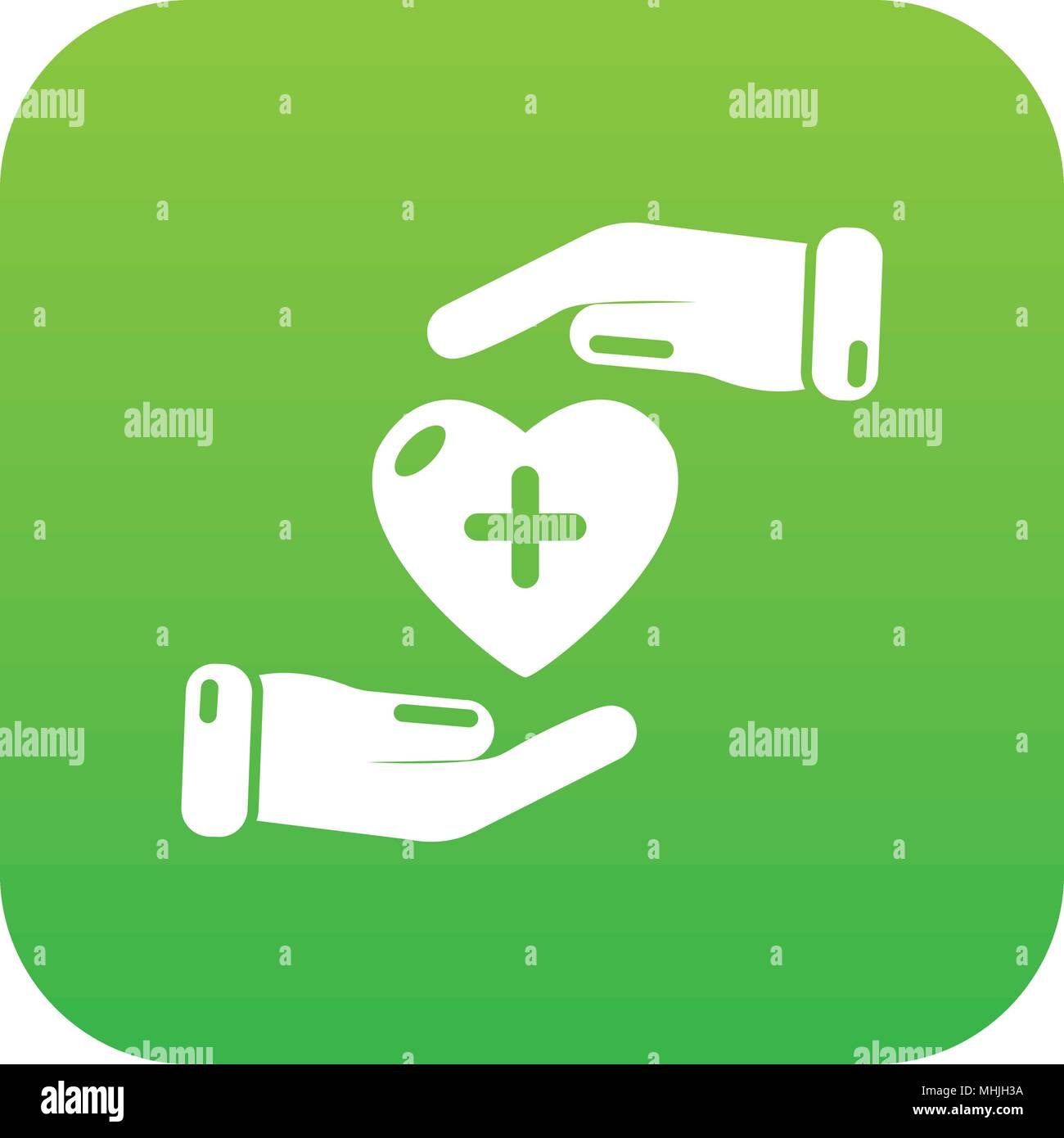 Insurance life icon green vector Stock Vector Image & Art - Alamy