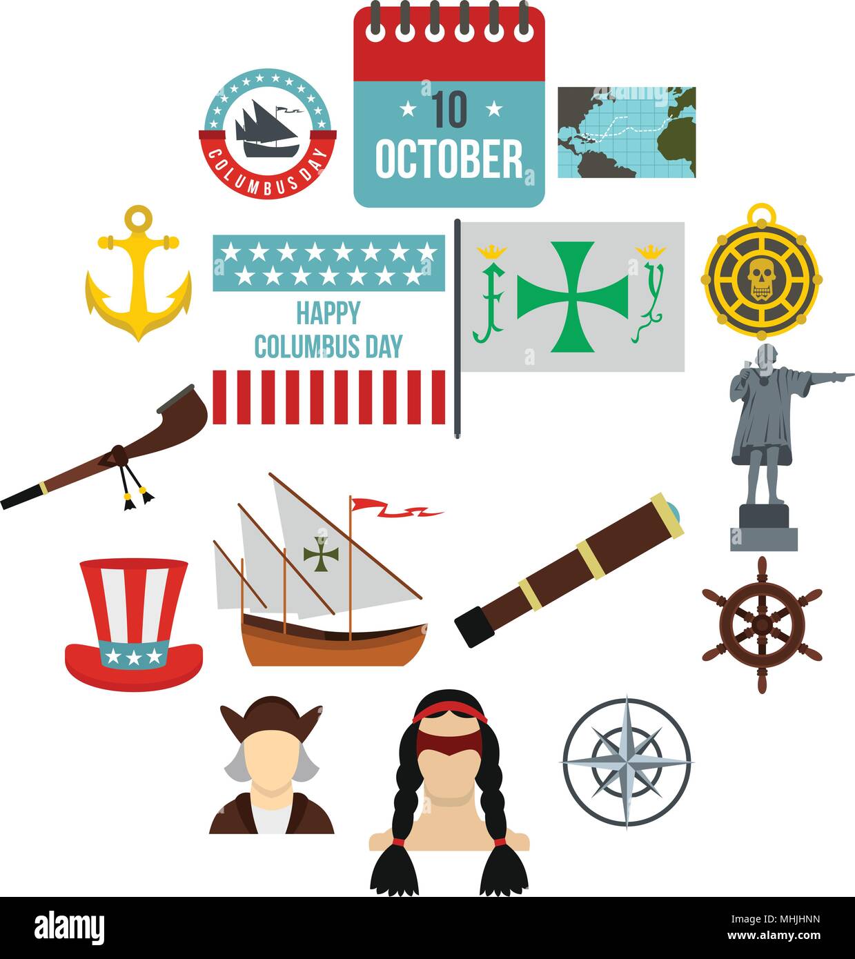 Statue of christopher columbus Stock Vector Images - Alamy