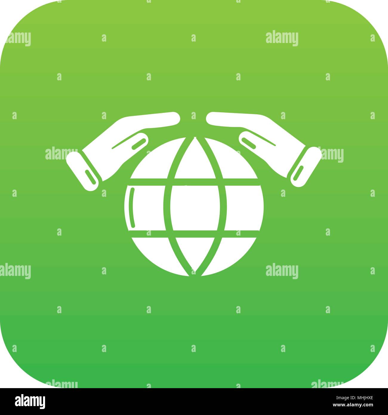 Safe planet icon green vector Stock Vector Image & Art - Alamy