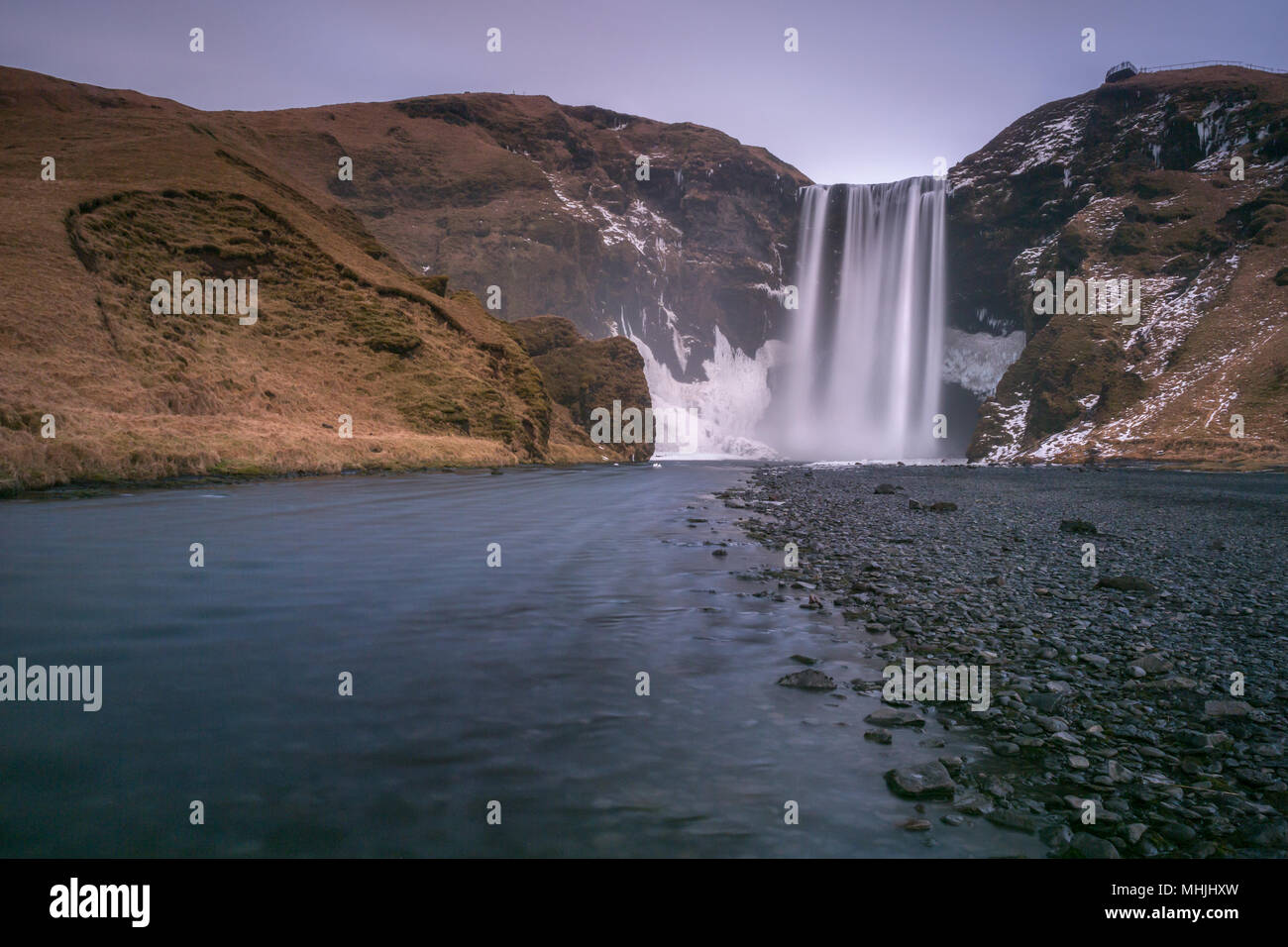 Skogafoss snow hi-res stock photography and images - Alamy