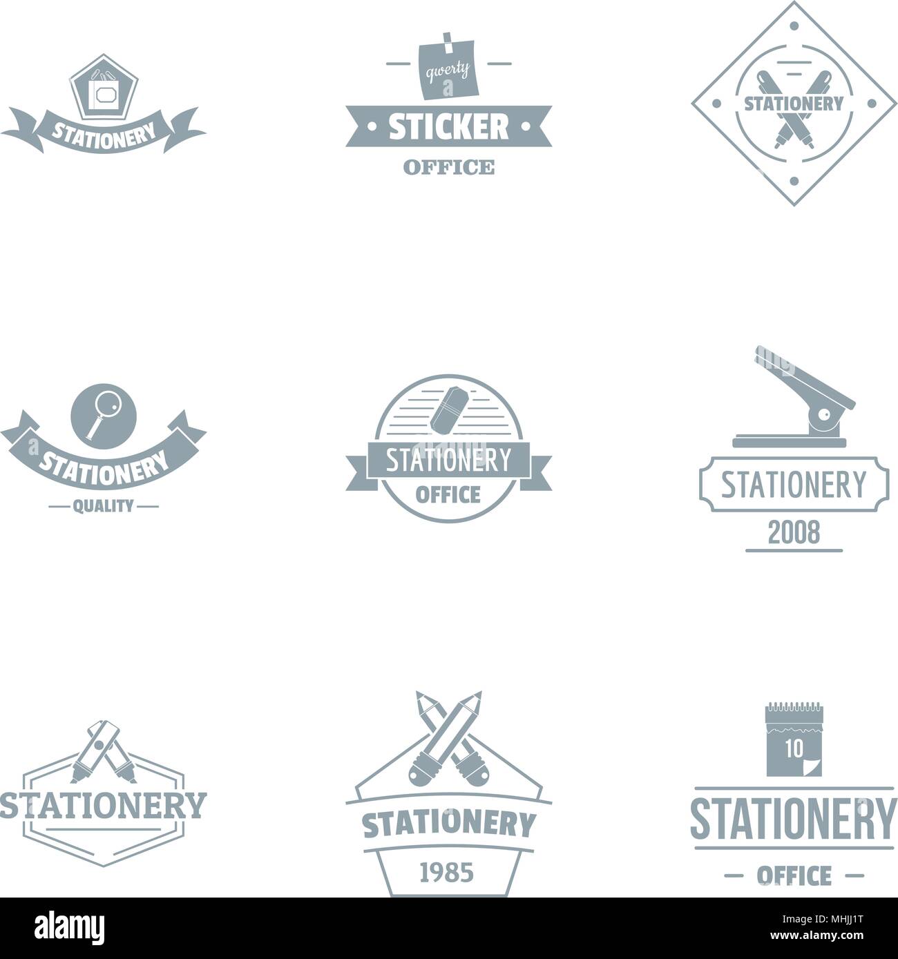 Office logo set, simple style Stock Vector Image & Art - Alamy