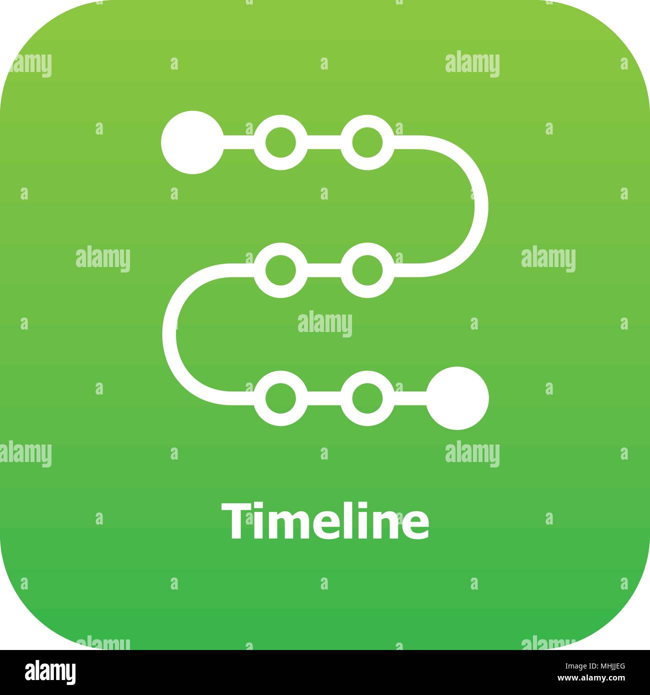 Timeline icon green vector Stock Vector Image & Art - Alamy