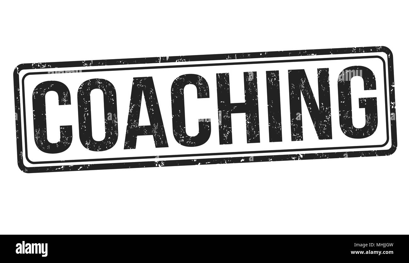 Coaching grunge rubber stamp on white background, vector illustration ...