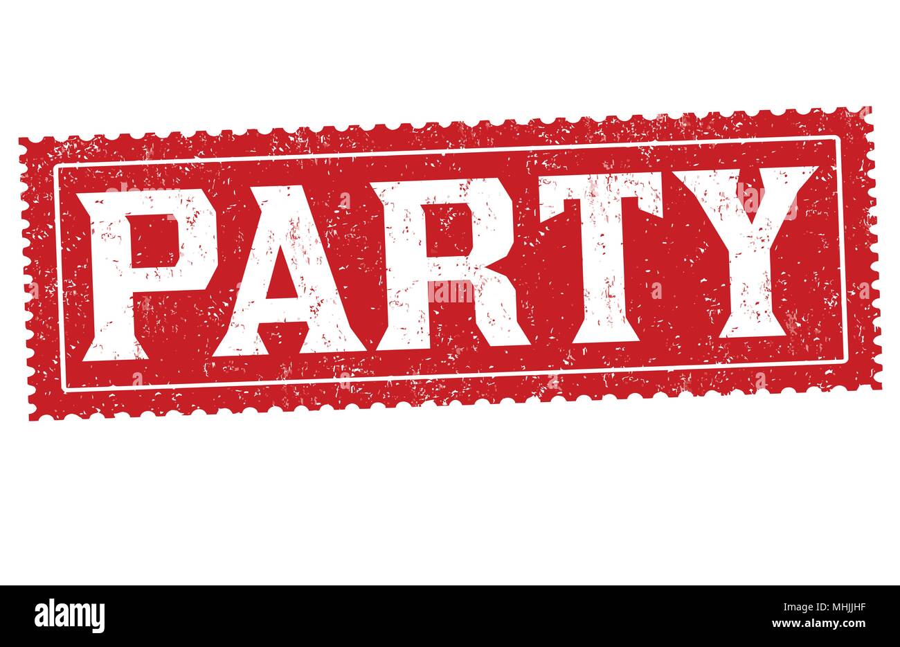 Party grunge rubber stamp on white background, vector illustration ...